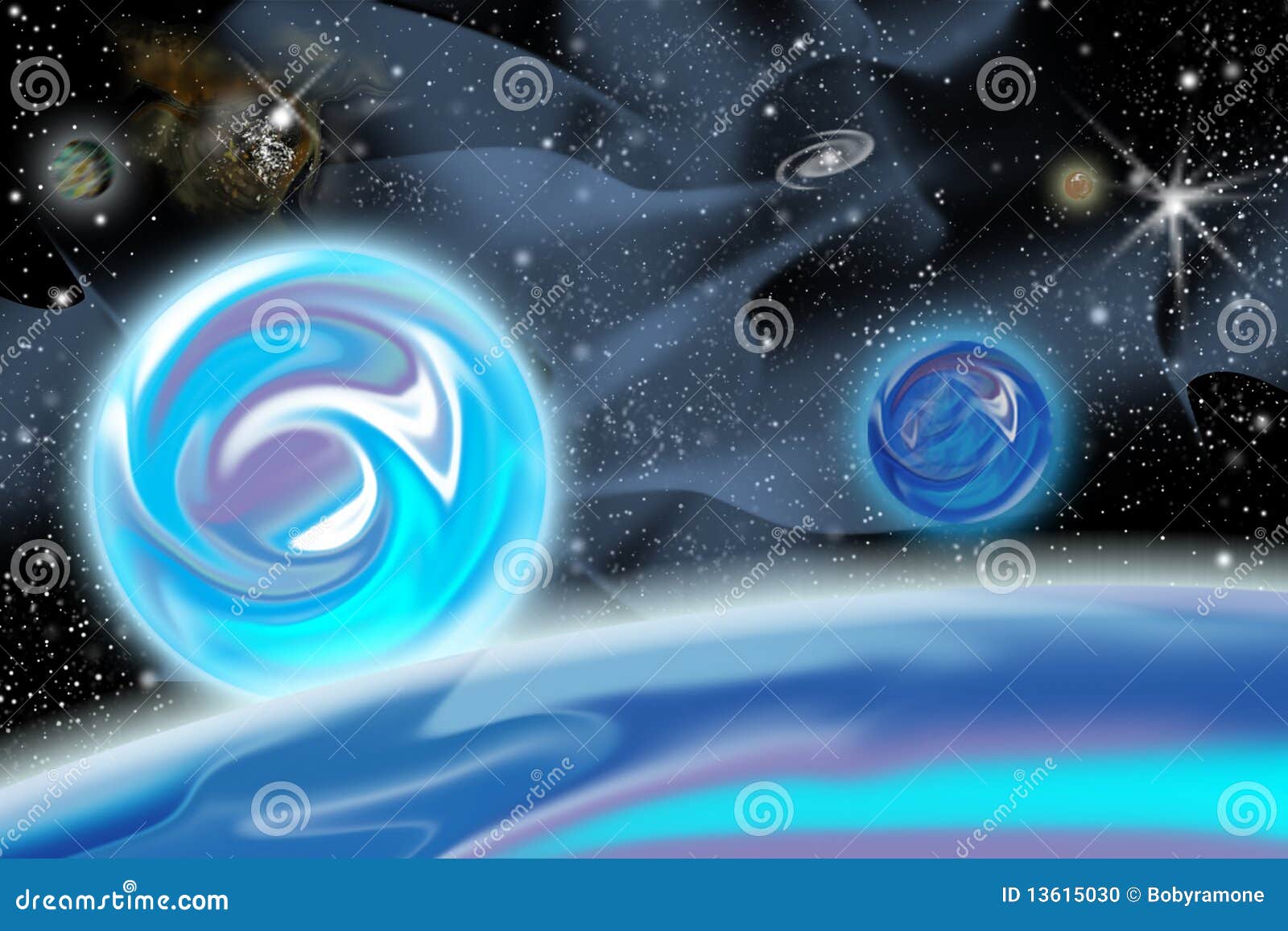 Cosmos Planets And Stars Royalty-Free Stock Image | CartoonDealer.com ...