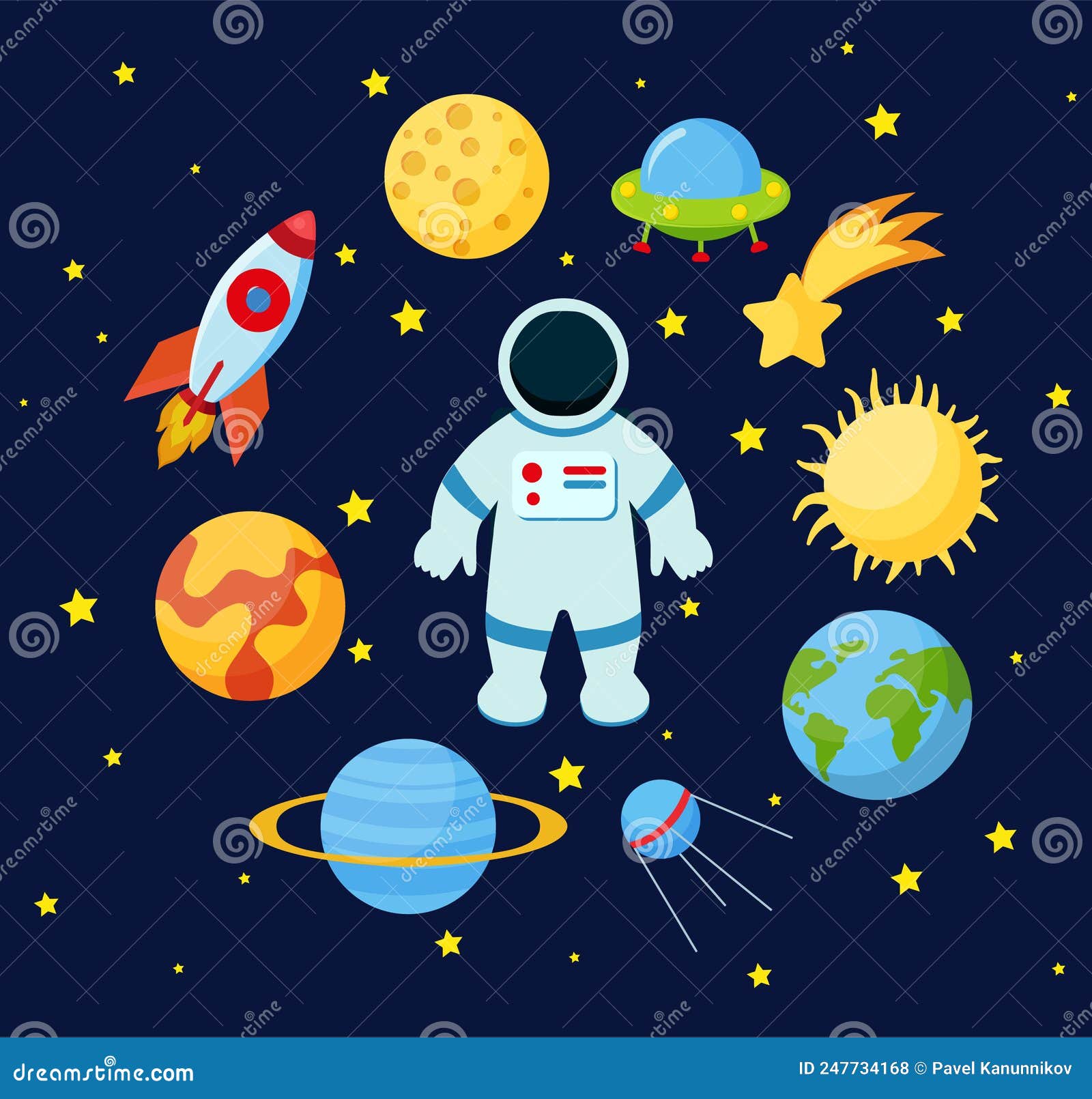 Cosmos Set Concept. Set on a Space Theme, Including a Transport ...