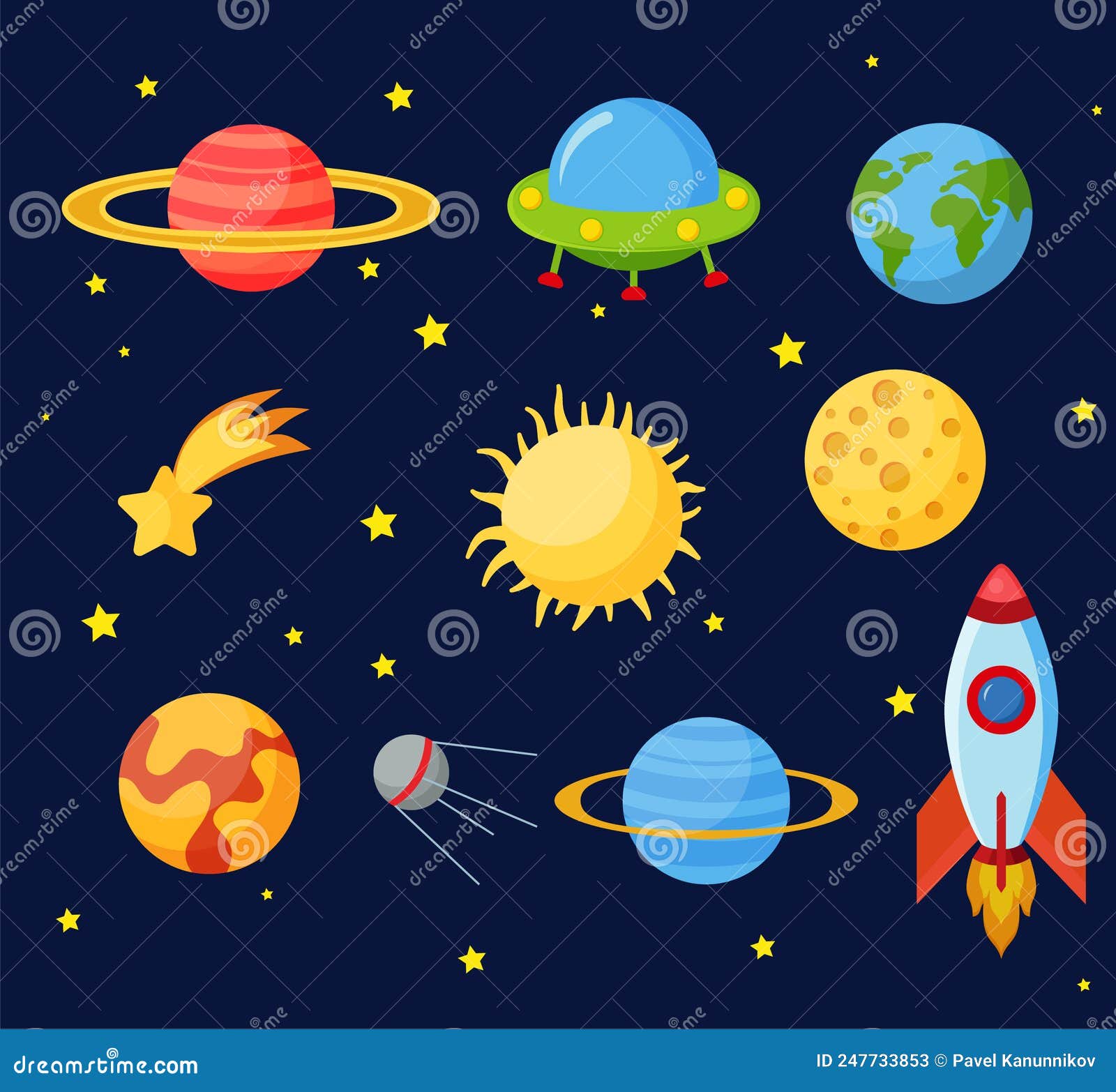 Cosmos Set Concept. Set on a Space Theme, Including a Transport ...