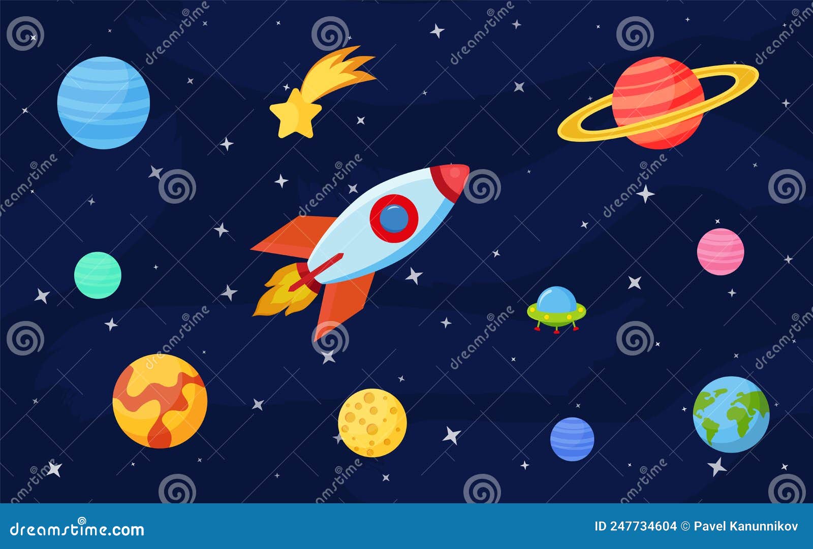 Cosmos Set Concept. Set on a Space Theme, Including a Transport ...