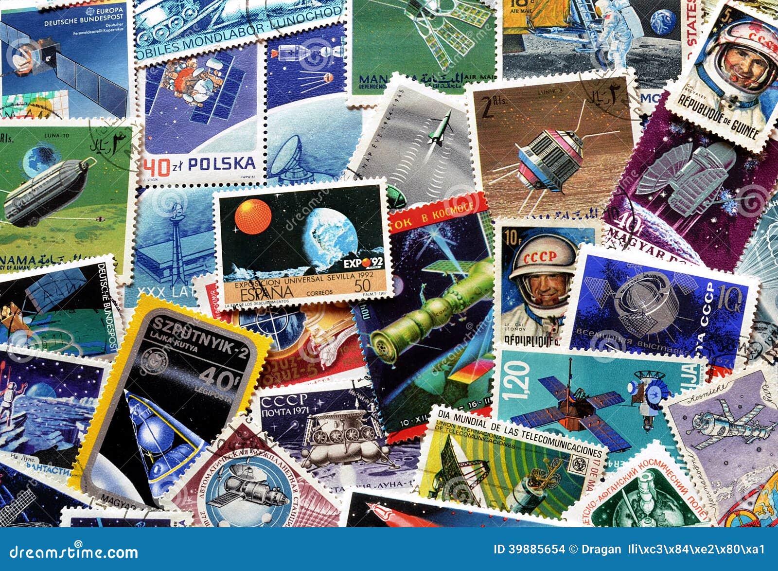 Cosmos on stamps editorial stock image. Image of post - 39885654