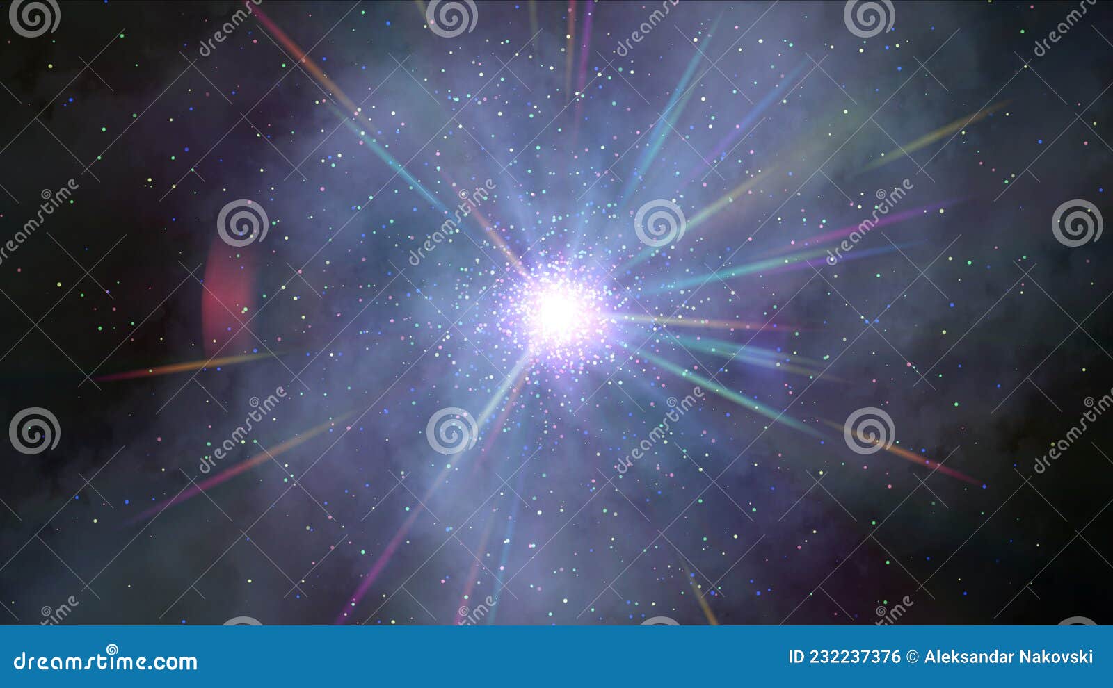Cosmos Star Ray Light Space Particle Nebula Stock Illustration ...