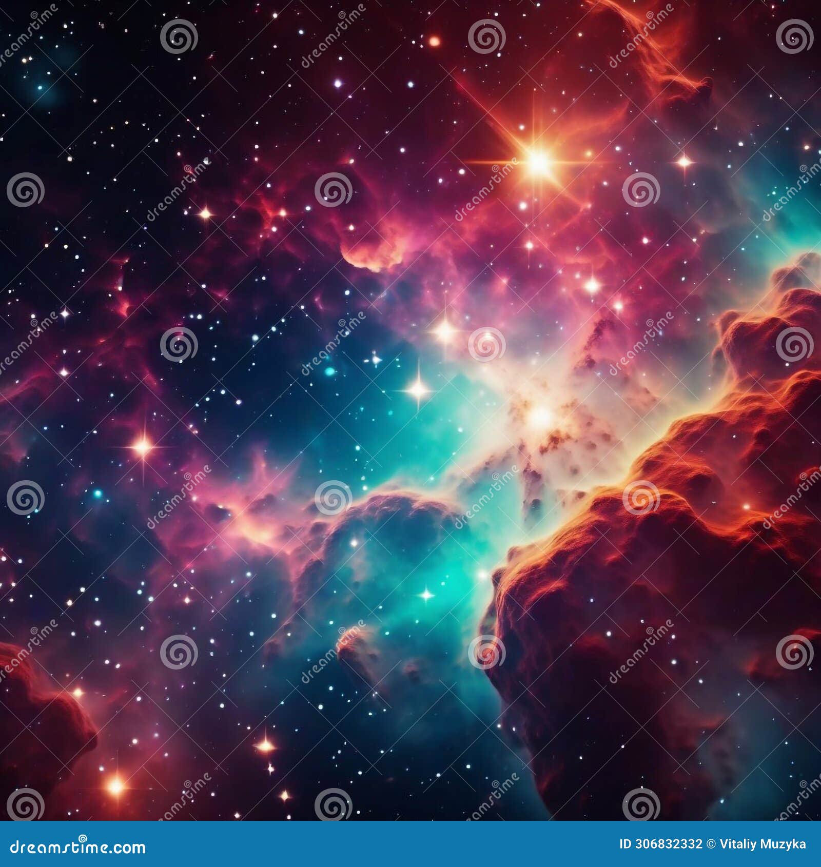 Cosmos of Structures and Patterns Fantasy Stock Illustration ...