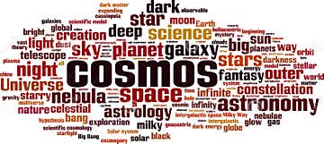 Cosmos word cloud stock vector. Illustration of space - 281152421