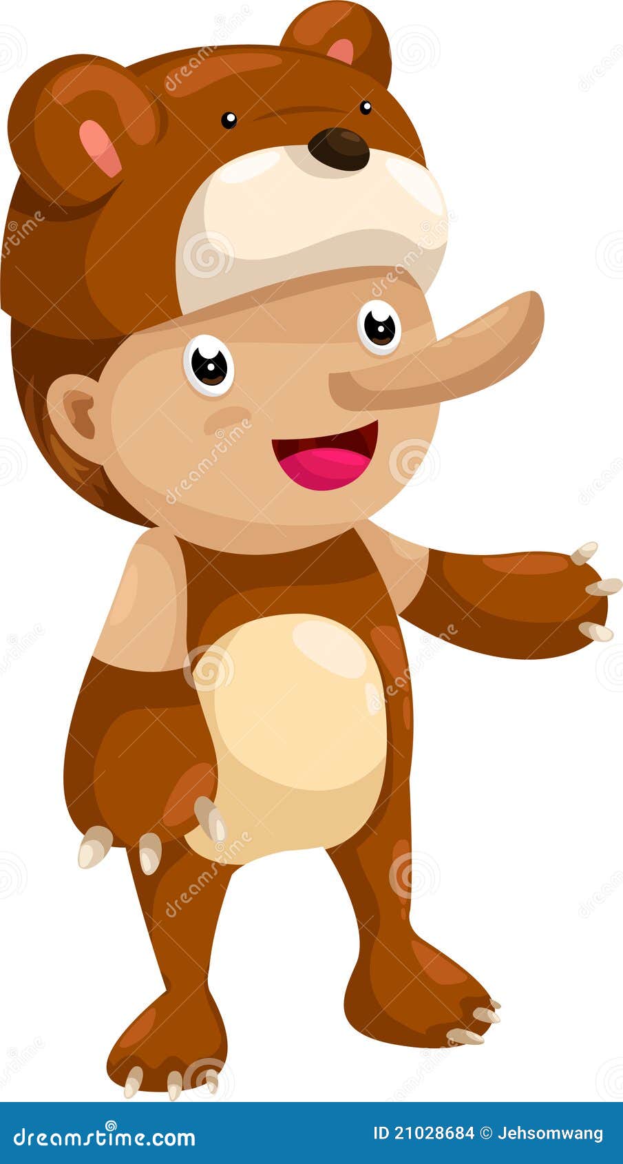 Cosplay bear vector stock vector. Illustration of painting - 21028684