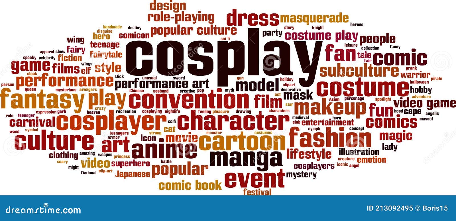Cosplay word cloud stock vector. Illustration of carnival - 213092495