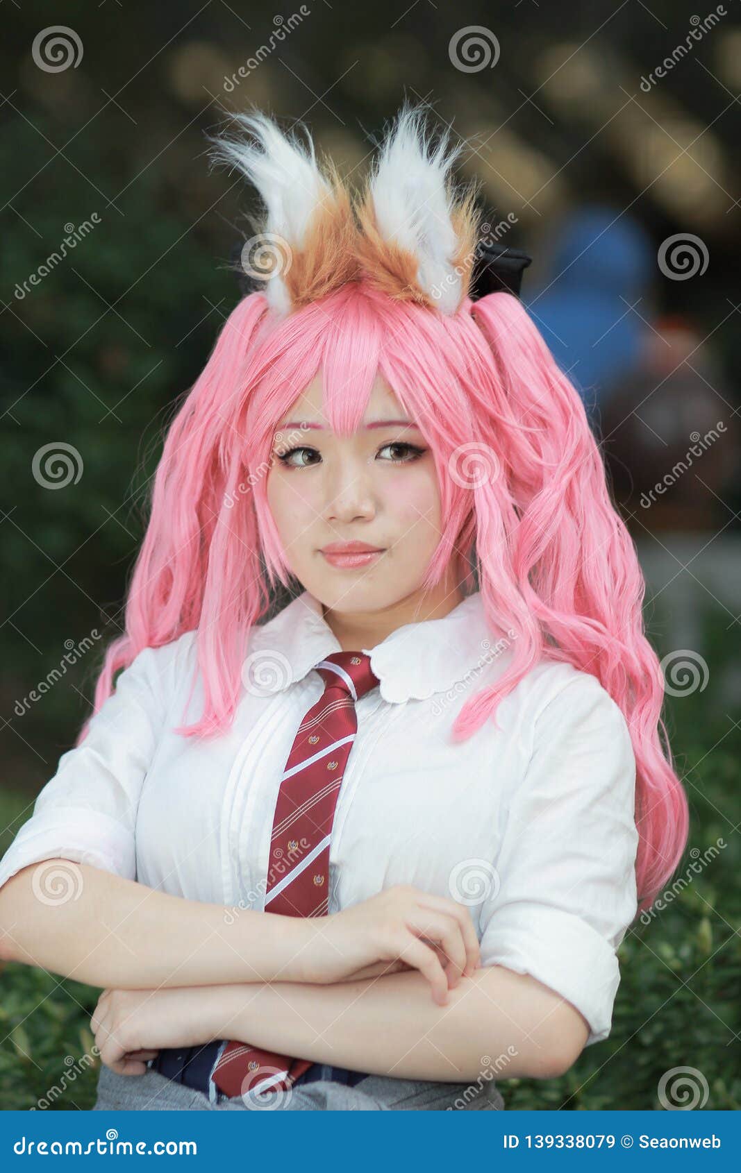 The Cosplayers Posing at the Fair Editorial Stock Image - Image of geek ...