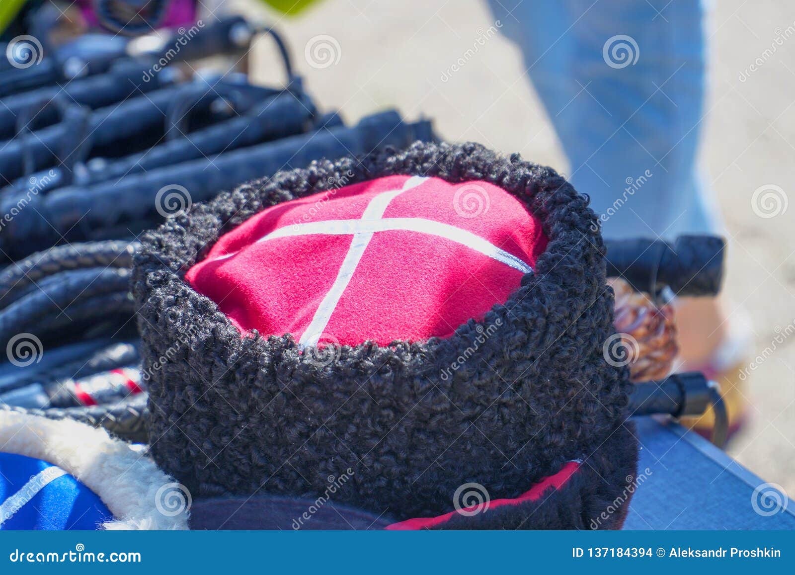 Cossack cap on the table stock photo. Image of braided - 137184394