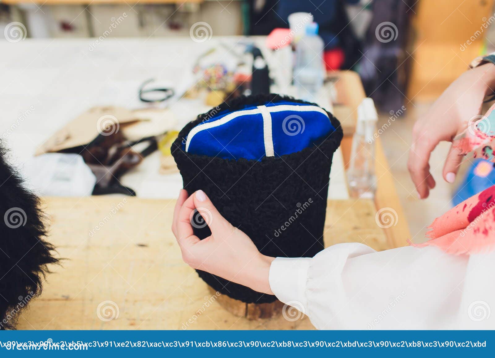 Cossack Caps on the Counter. Traditional Cossack Clothes. Stock Image ...