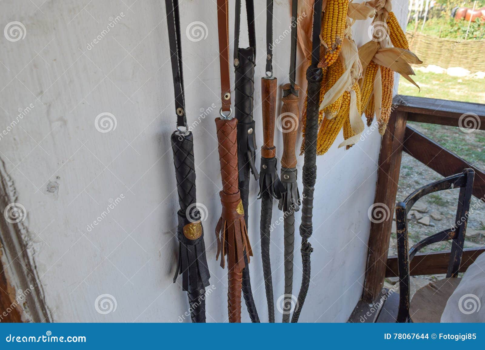 Cossack Whip Hanging on the Wall Stock Photo - Image of punishment ...