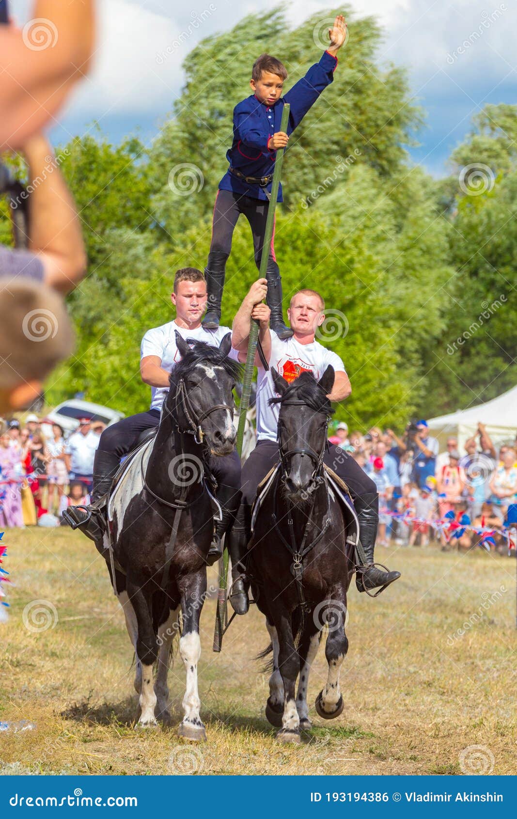 Cossacks Perform Tricks on a Galloping Horse Editorial Photo - Image of ...