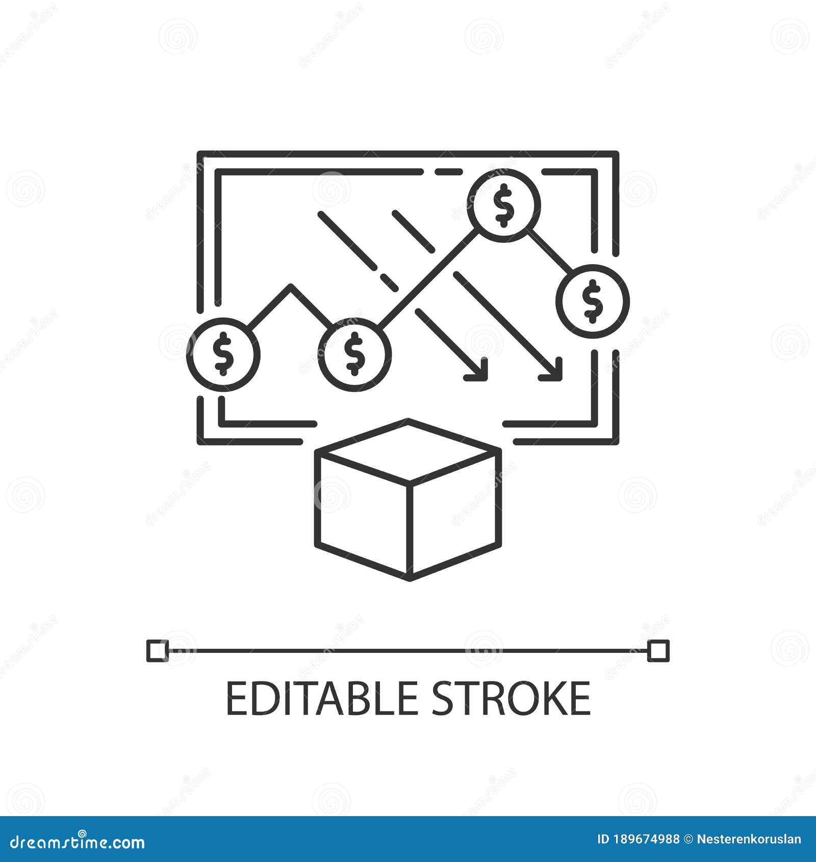 Cost Analysis Pixel Perfect Linear Icon Stock Vector - Illustration of ...