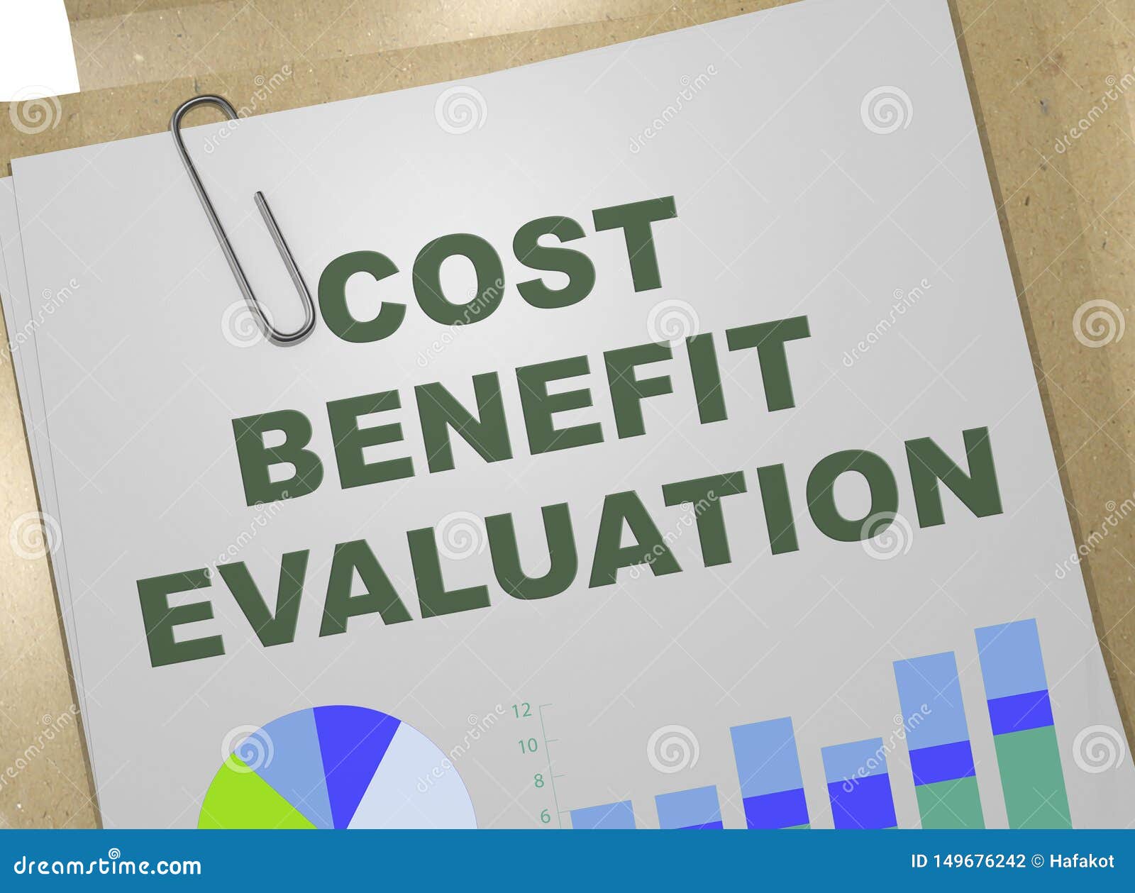 COST BENEFIT EVALUATION Concept Stock Illustration - Illustration of ...