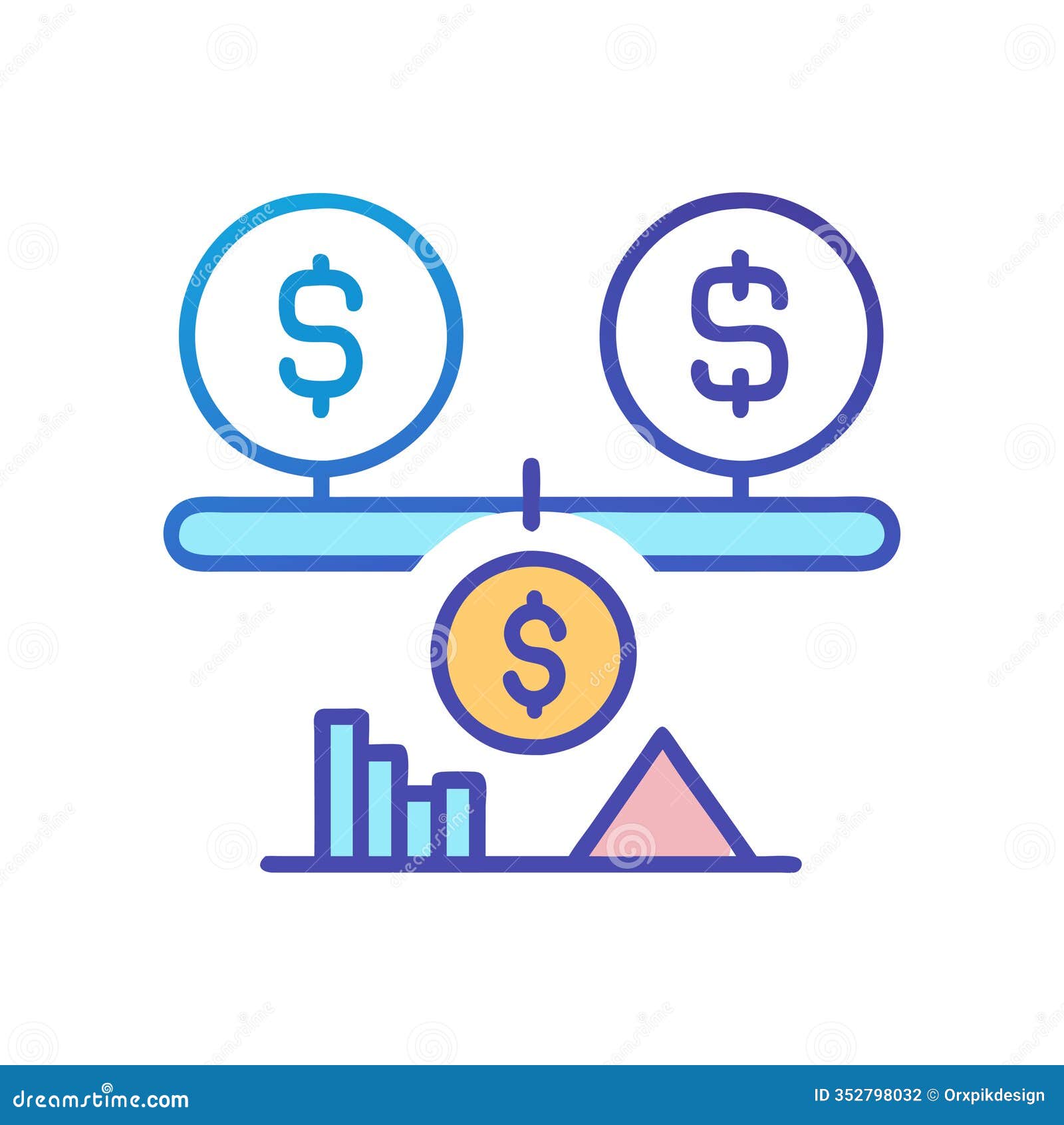 Cost Benefit Ratio Analysis Visual Design Stock Vector - Illustration ...