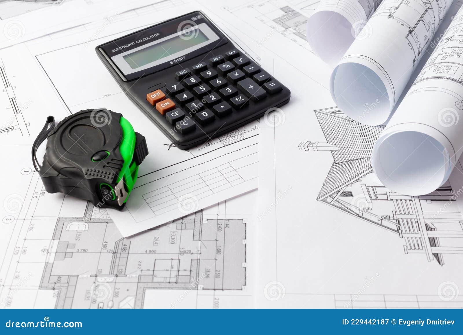 Cost of Construction, House Design, Civil Construction Stock Image ...