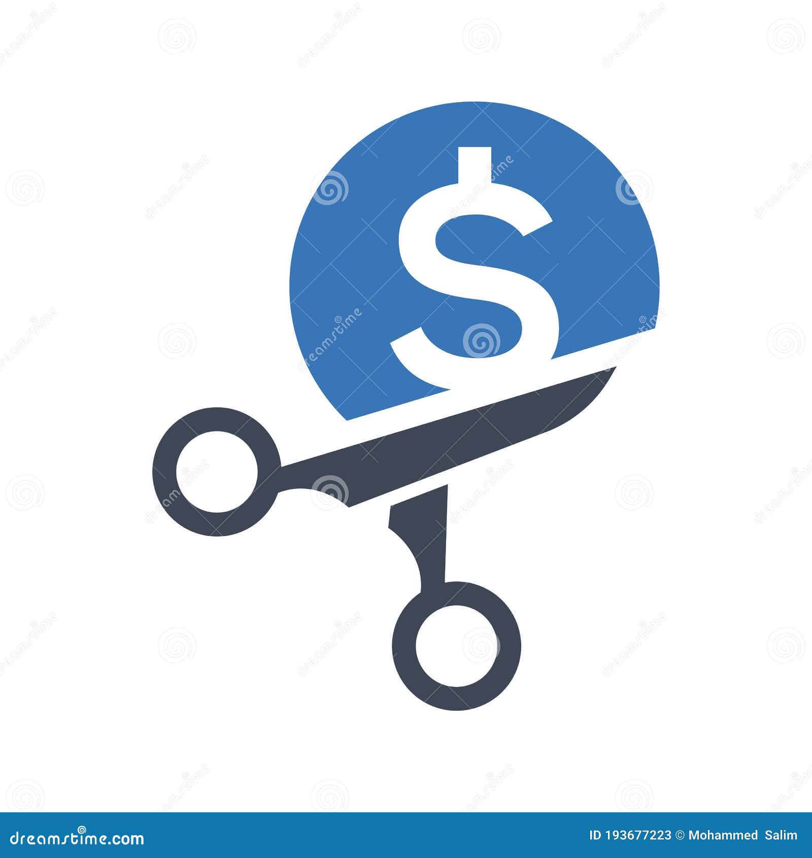 Cost Cutting Flat Vector Icon Stock Vector - Illustration of vector ...