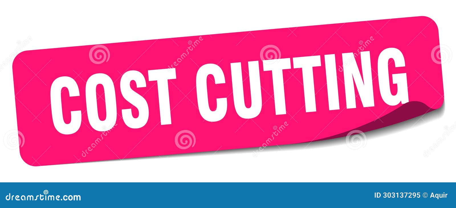 Cost Cutting Sticker. Cost Cutting Label Stock Vector - Illustration of ...