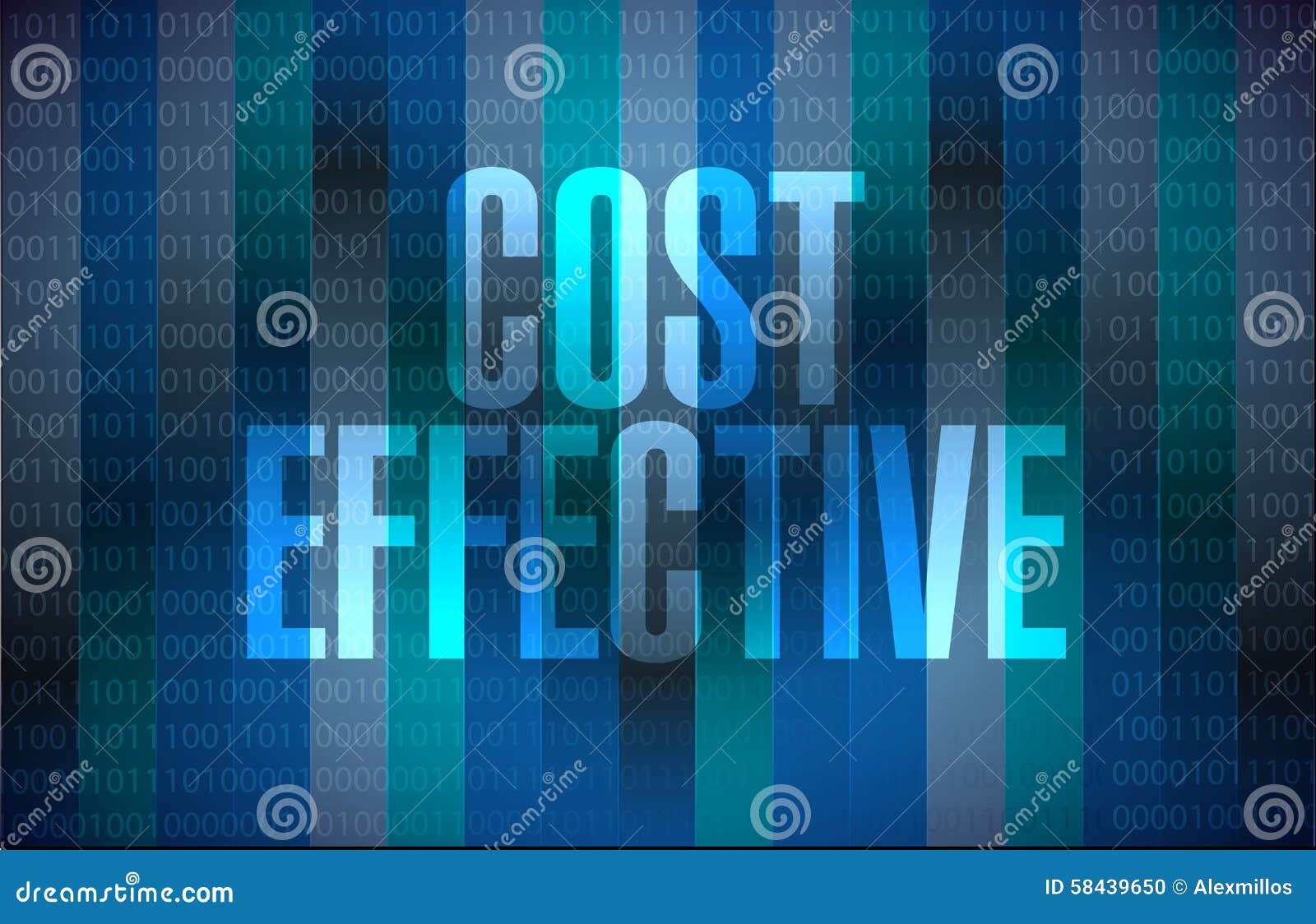 Cost Effective Binary Sign Concept Stock Illustration - Illustration of ...