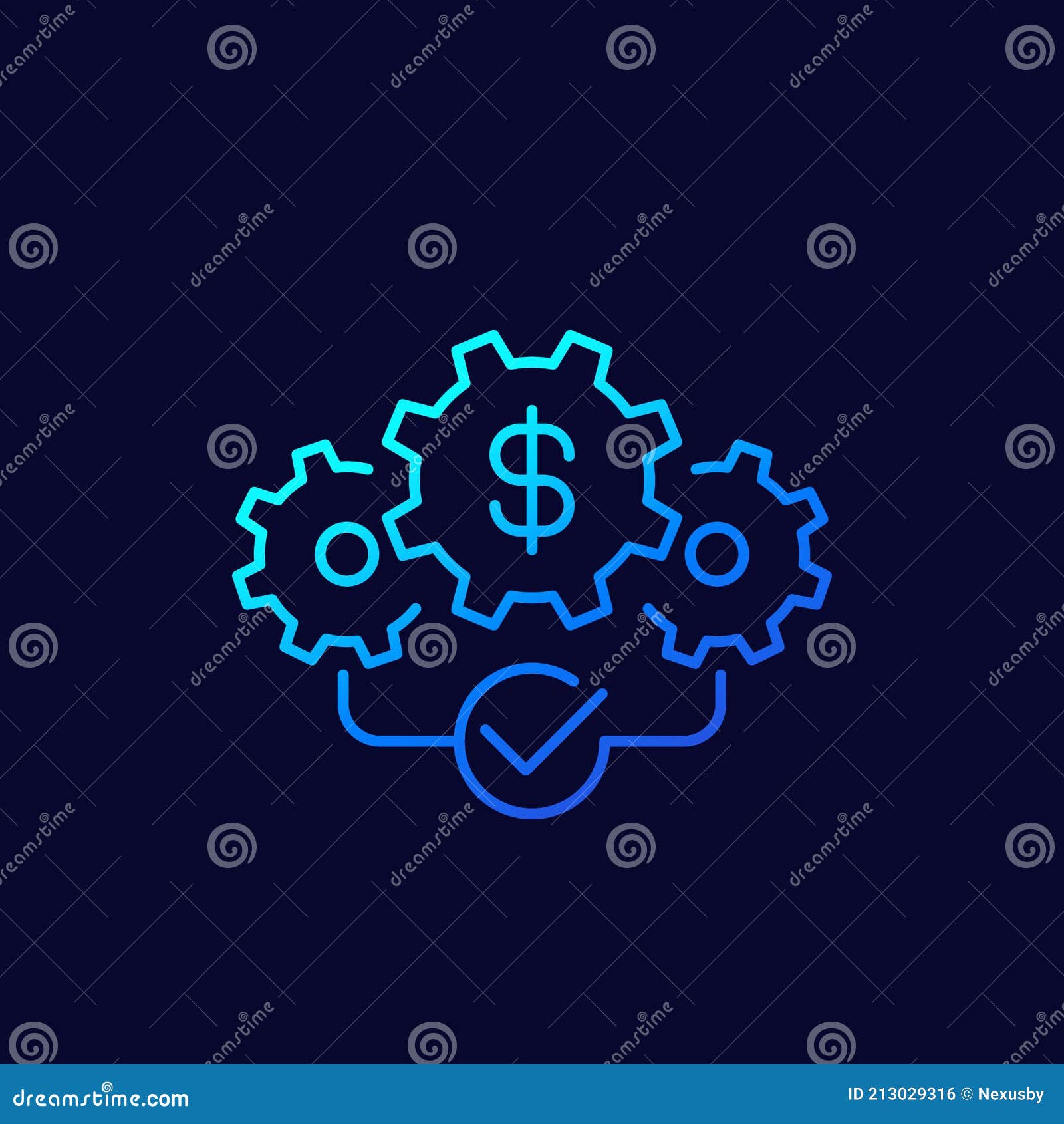 Cost Effective Icon, Linear Vector Stock Vector - Illustration of ...