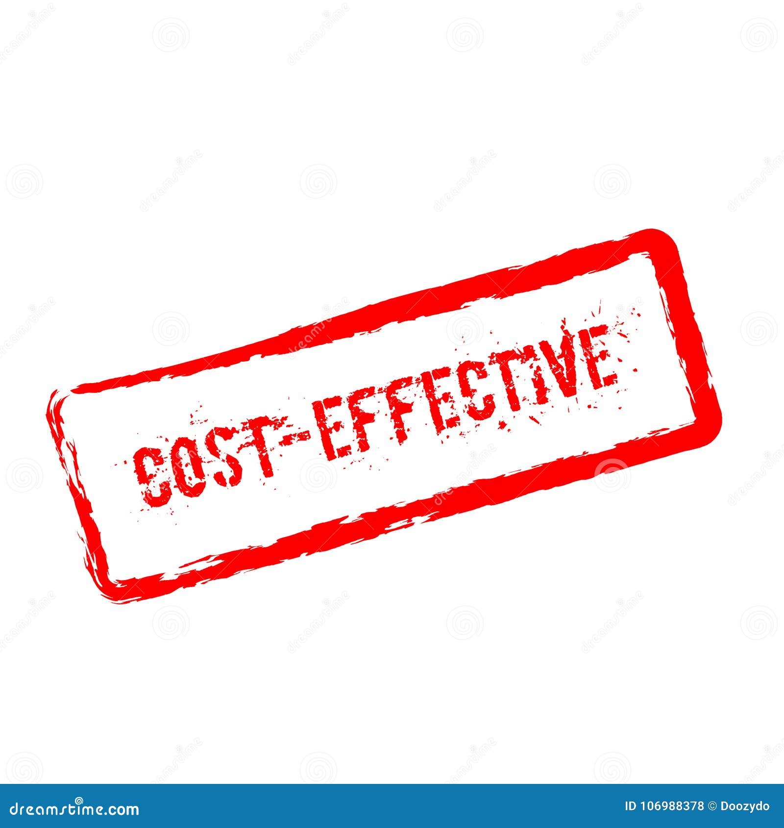 Cost-effective Red Rubber Stamp Isolated on White. Stock Vector ...