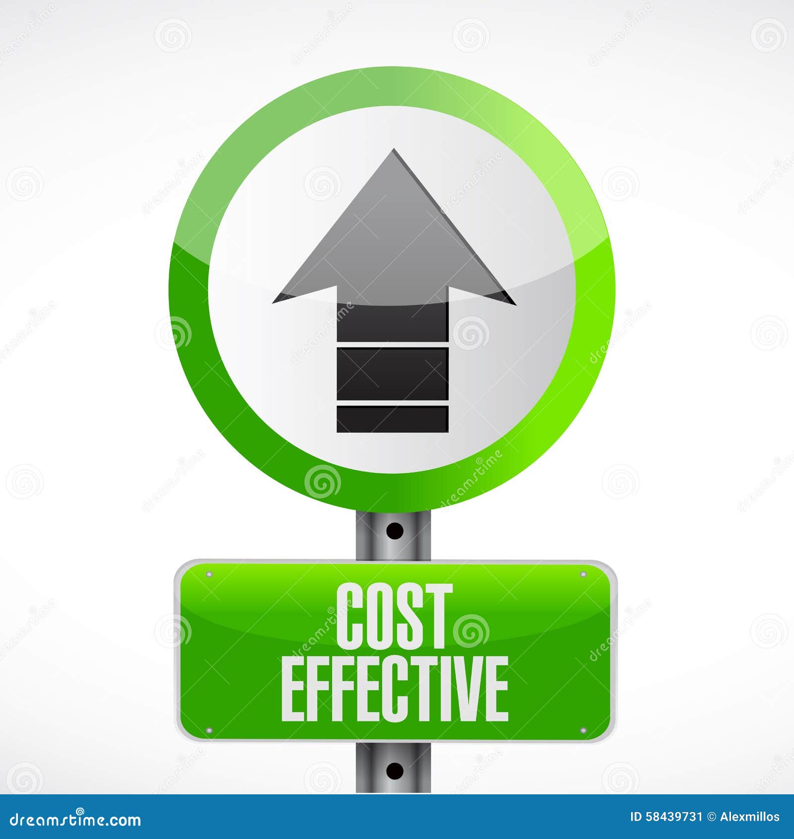 Cost Effective Road Sign Concept Stock Illustration - Illustration of ...