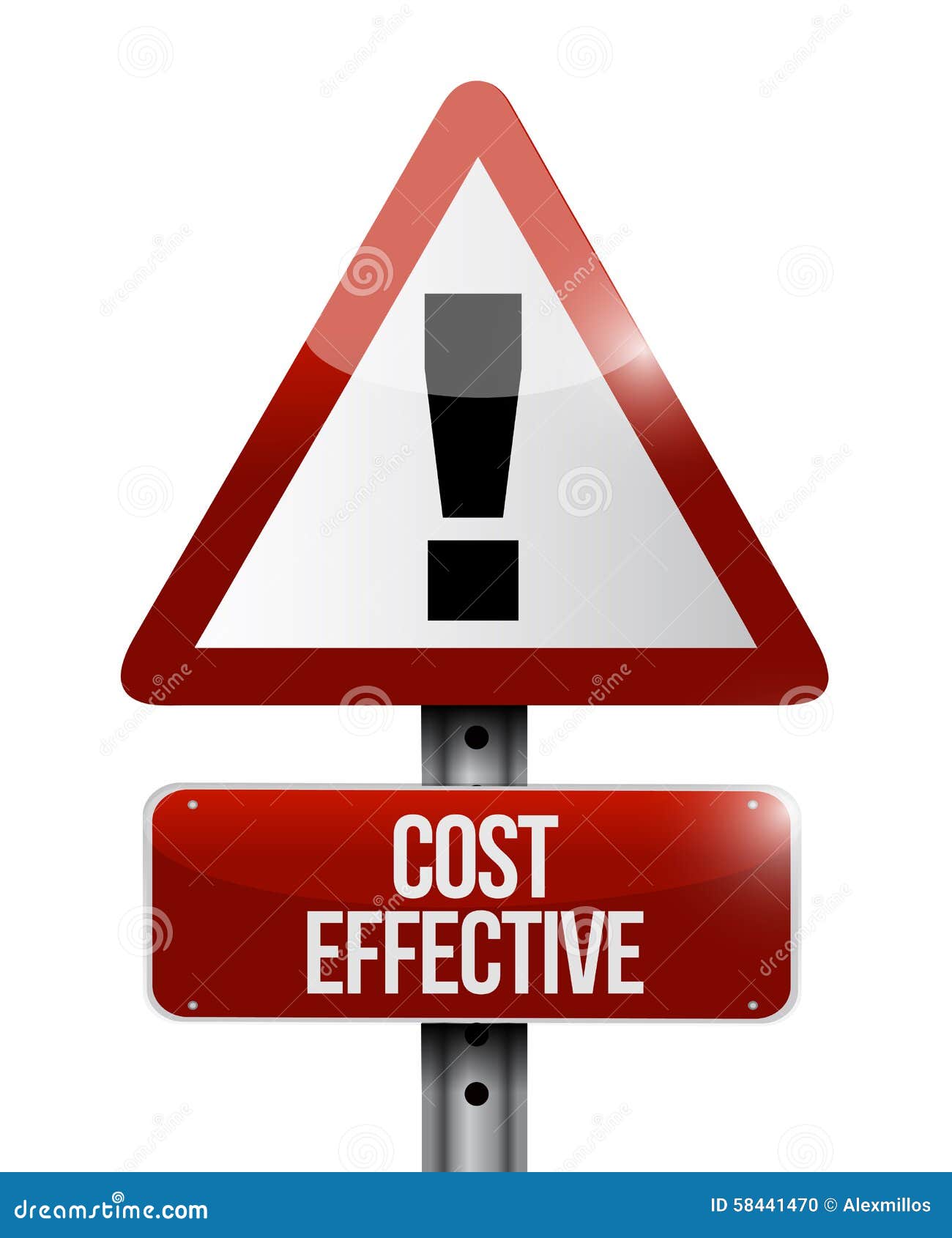 Cost Effective Warning Sign Concept Stock Illustration - Illustration ... Cost Effective Warning Sign Concept Stock Illustration - Illustration ...