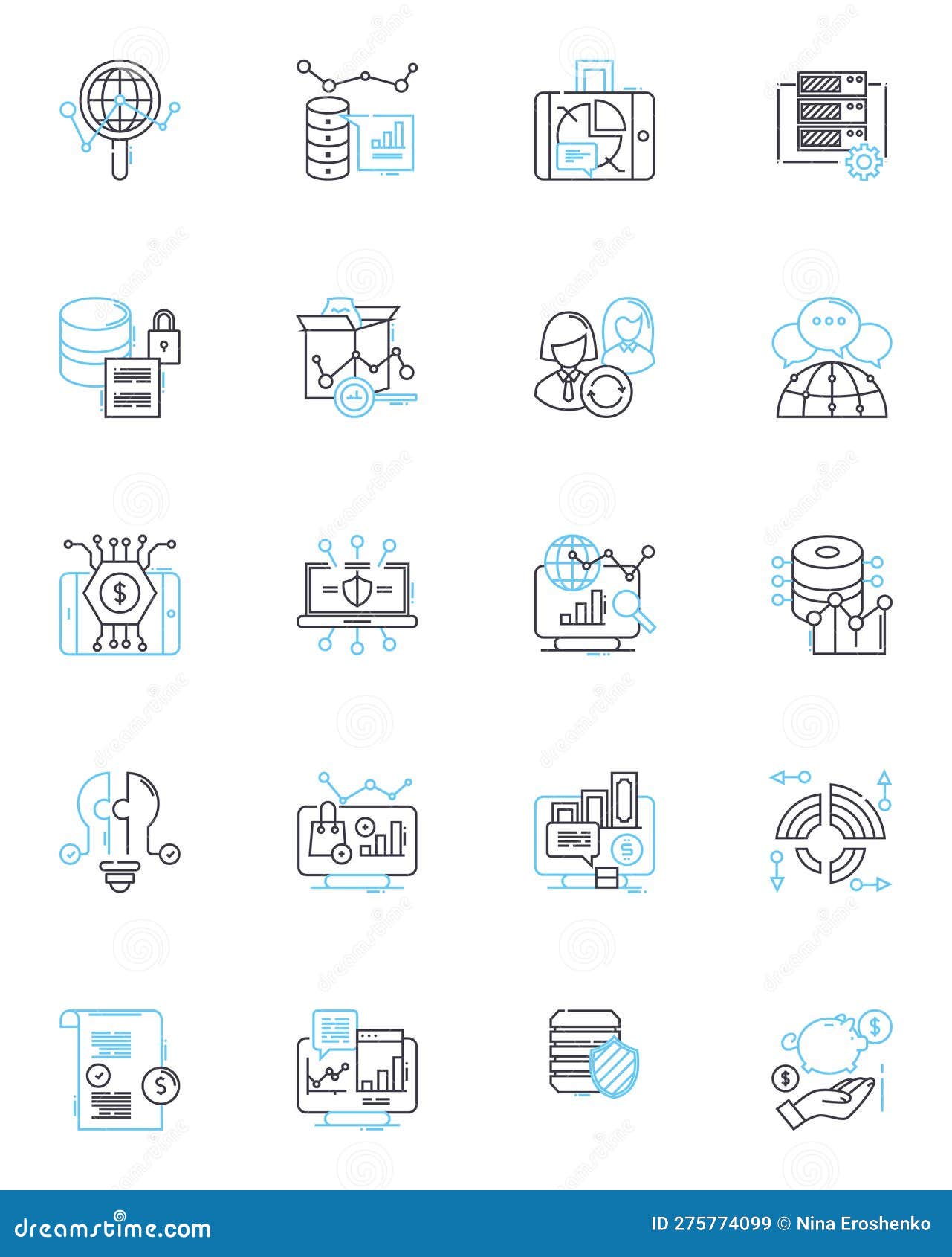 Cost Estimation Linear Icons Set. Budgeting, Projection, Calculation ... Cost Estimation Linear Icons Set. Budgeting, Projection, Calculation ...