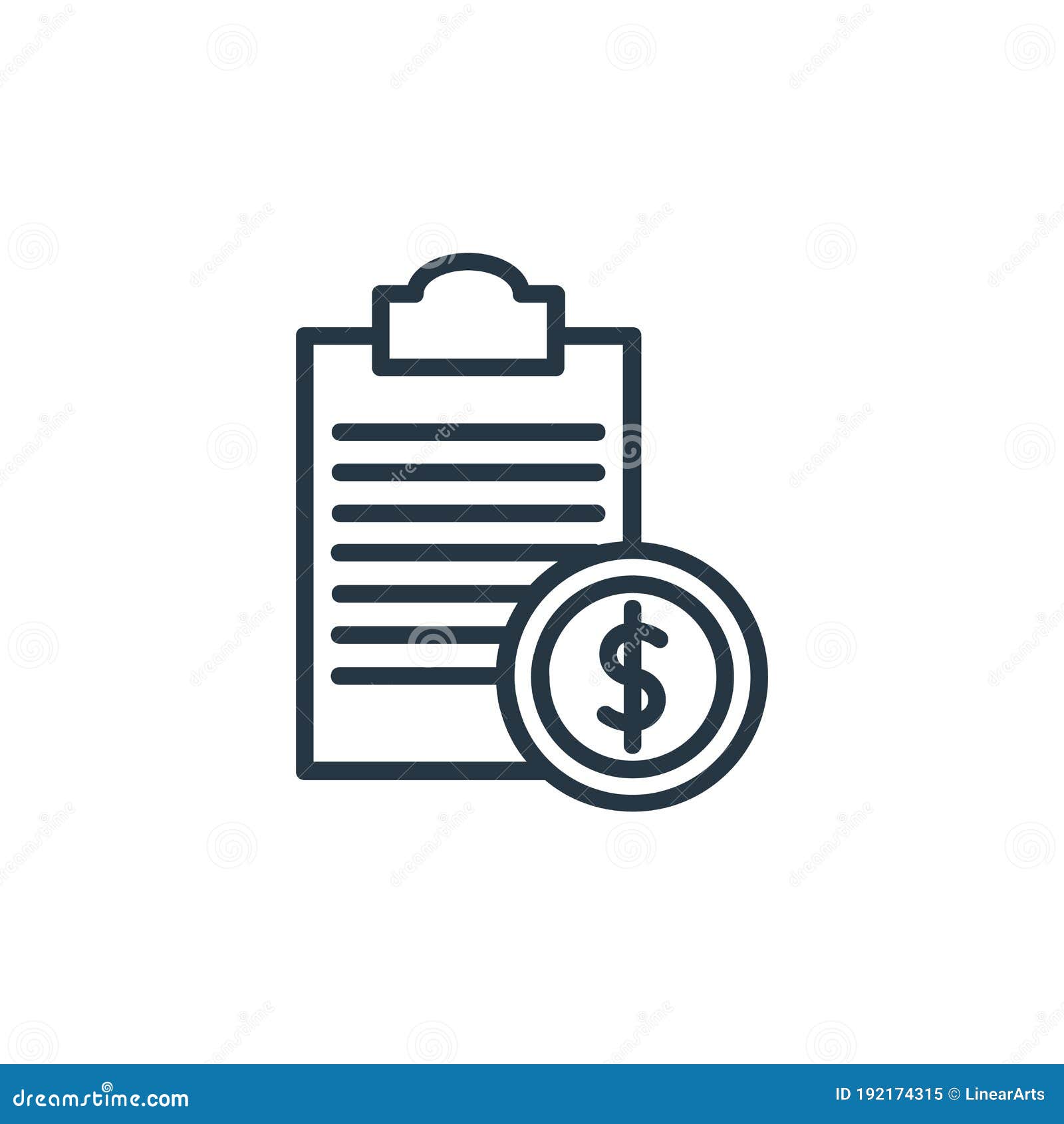 Cost Icon Vector from Finance Concept. Thin Line Illustration of Cost ...
