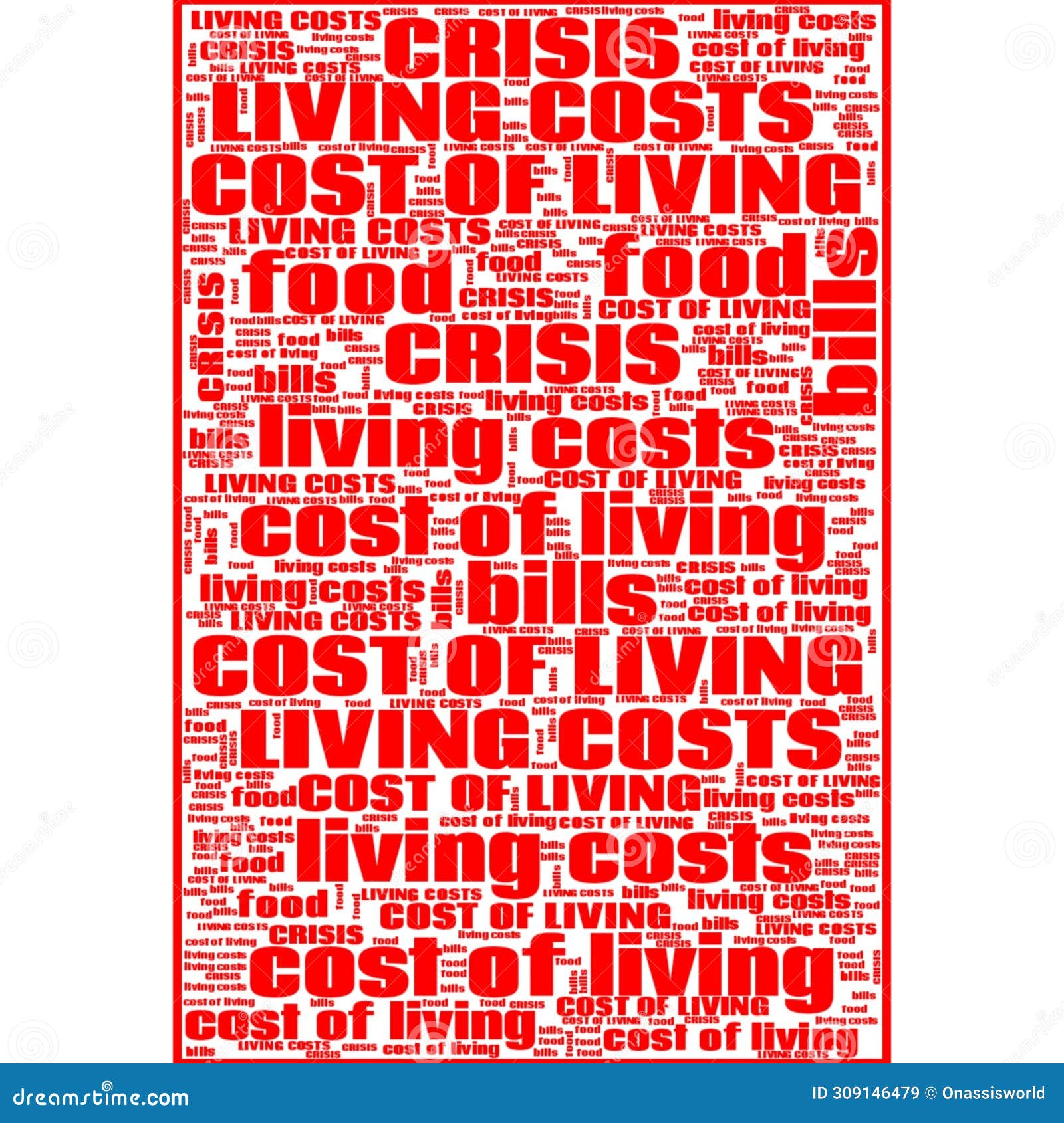 Cost Of Living Crisis Text Header Background Illustrations Stock