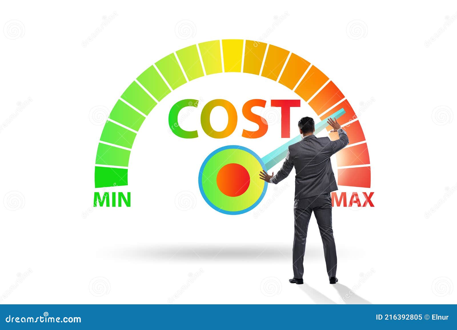 Cost Management Concept with Businessman Stock Illustration ...