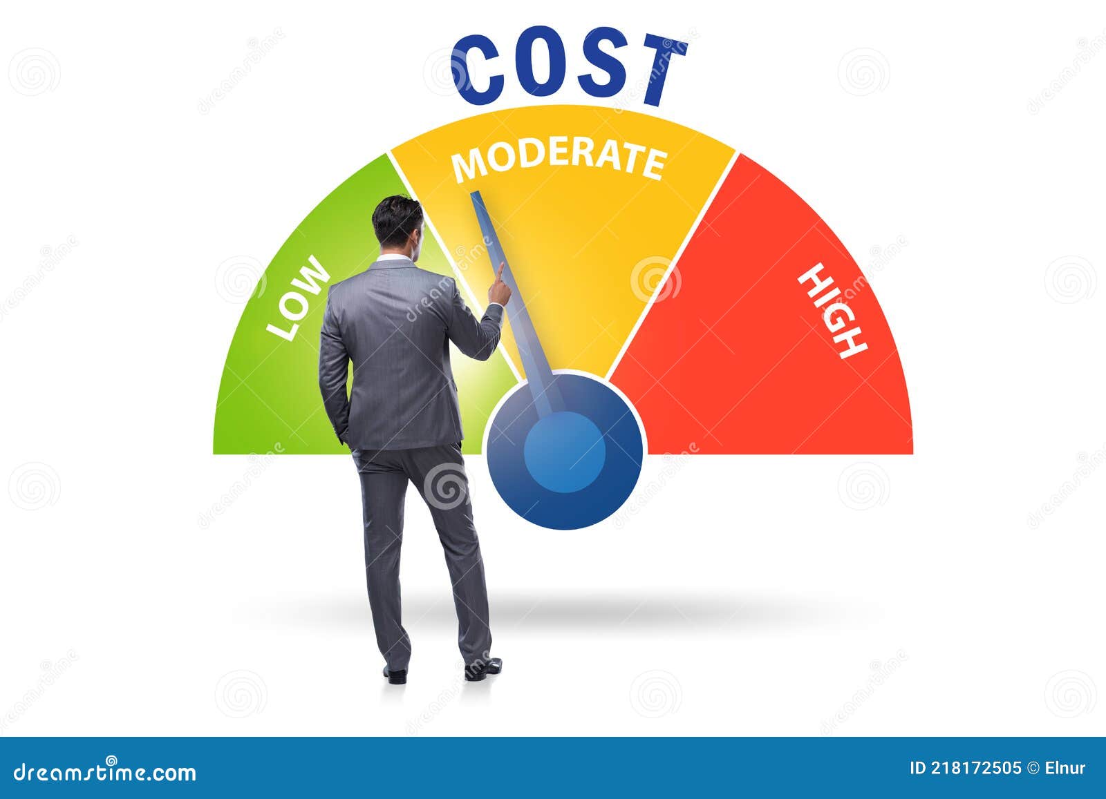 Cost Management Concept with Businessman Stock Image - Image of ...