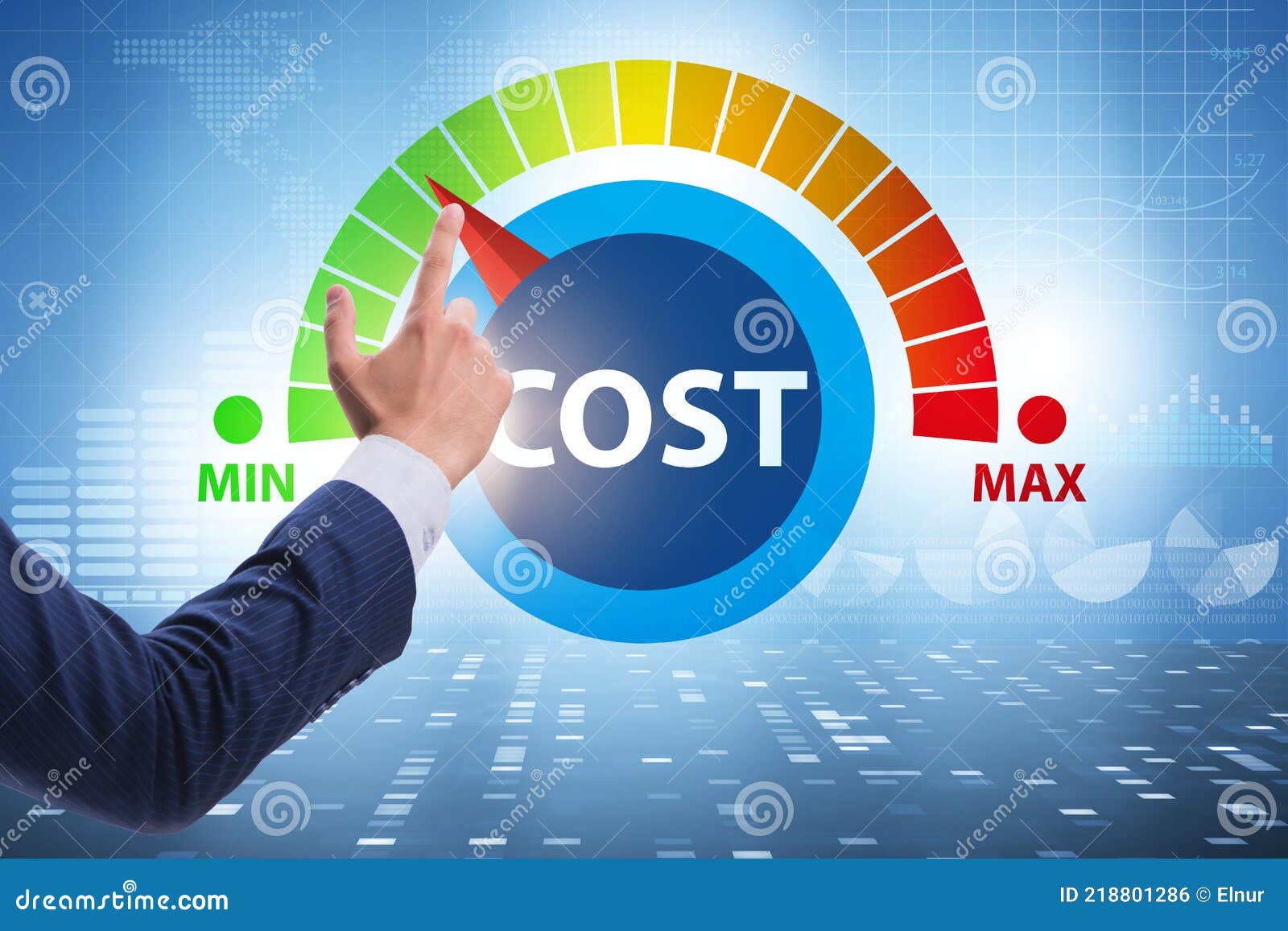 Cost Management Concept with Businessman Stock Photo - Image of saving ...