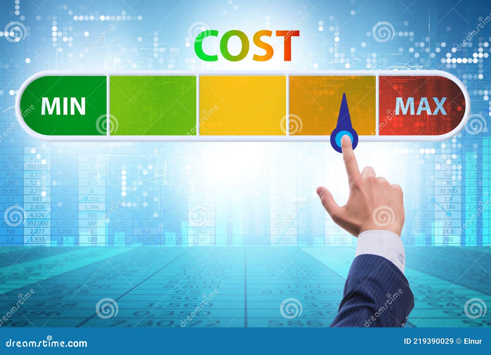 Cost Management Concept with Businessman Stock Image - Image of ...