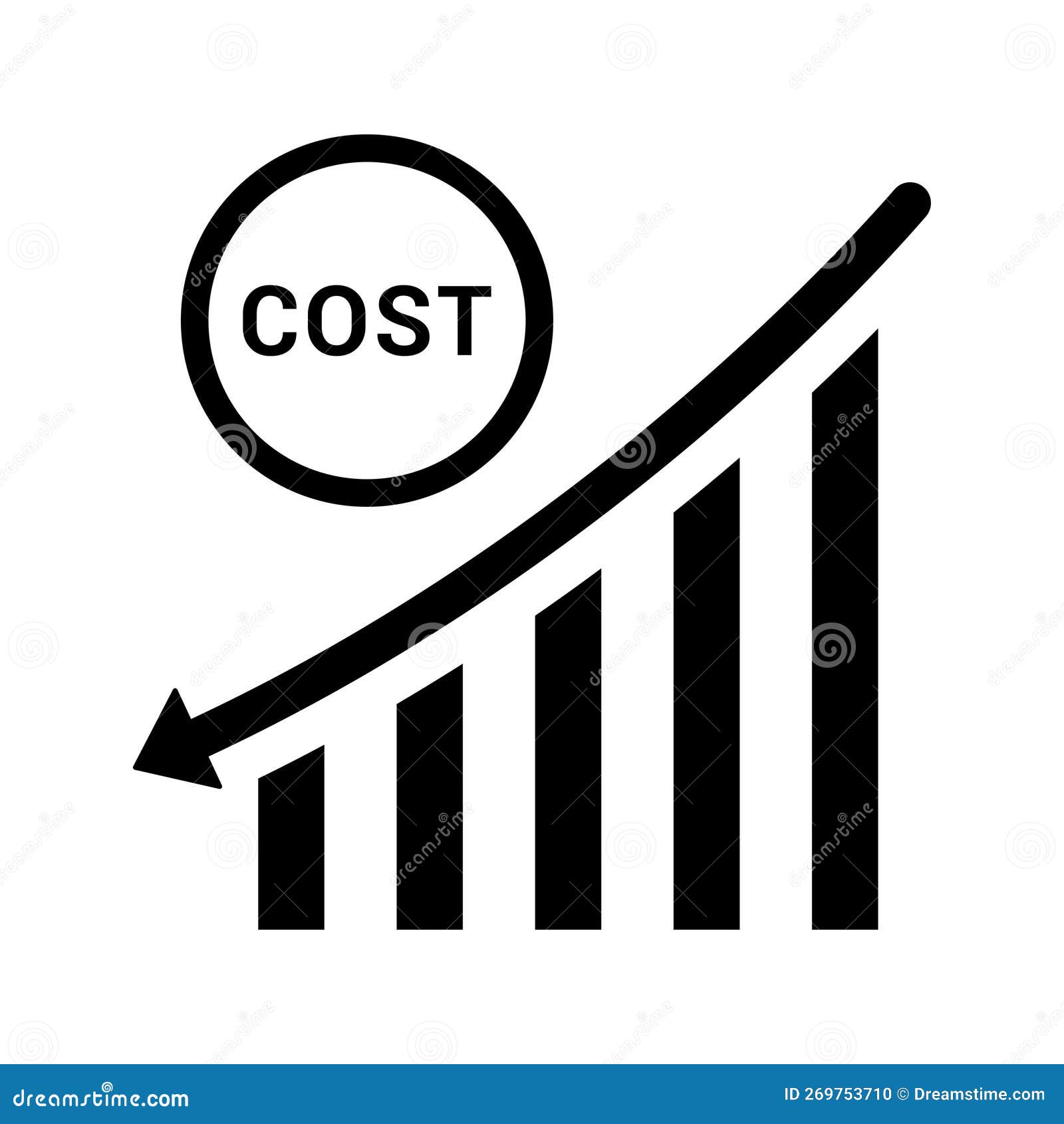 Cost Minimization icon stock illustration. Illustration of reduction ...