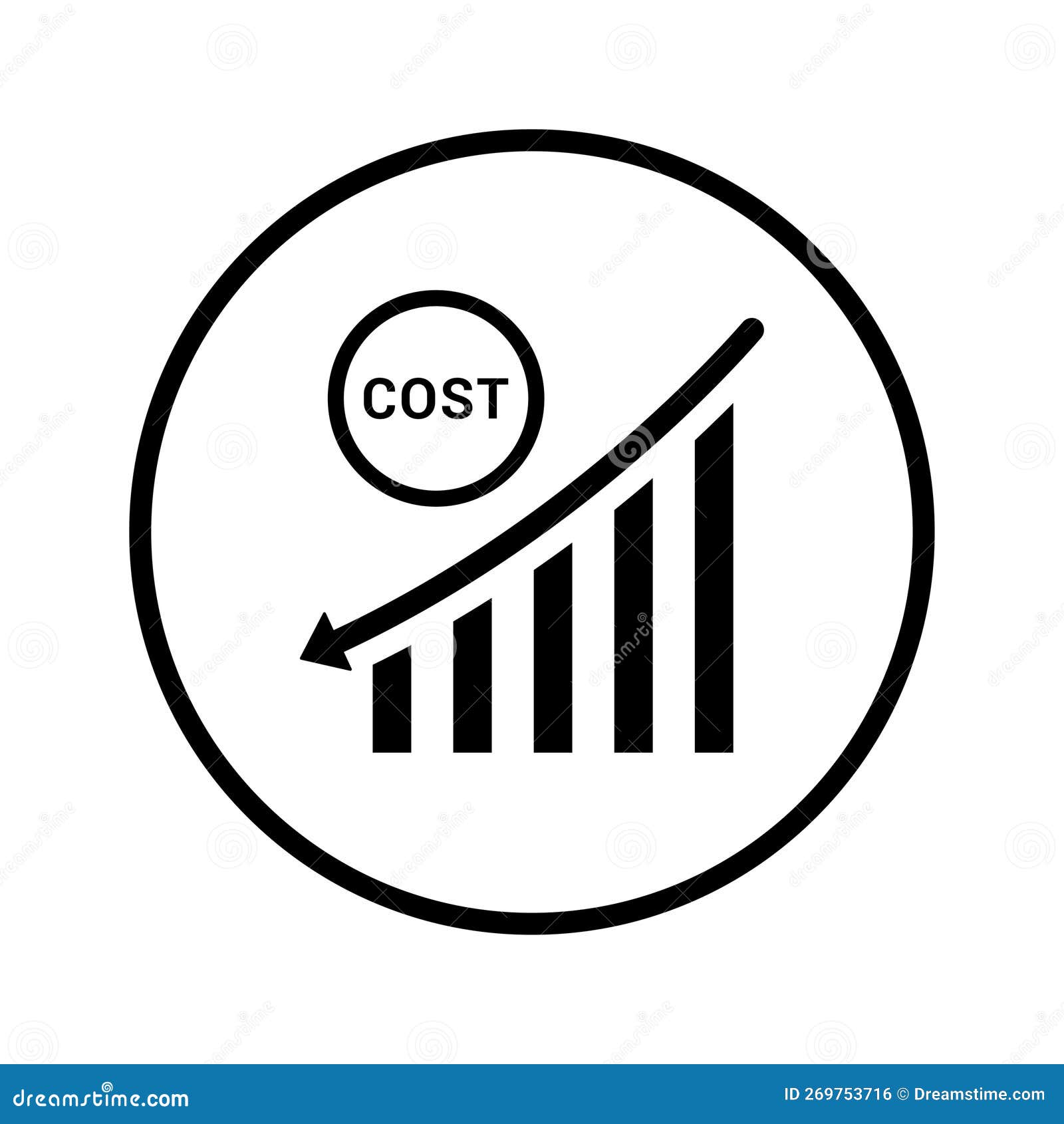 Cost Minimization icon stock illustration. Illustration of financial ...