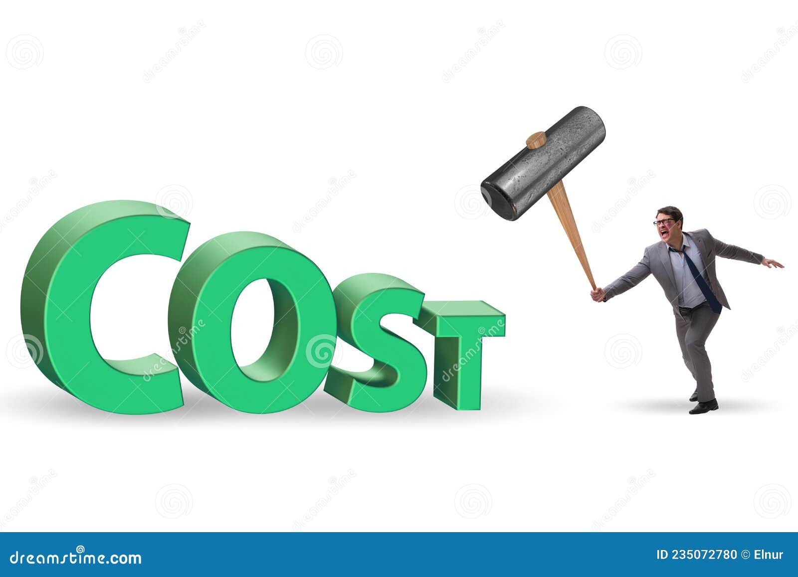 Cost Optimisation Concept with Falling Costs Stock Illustration ...