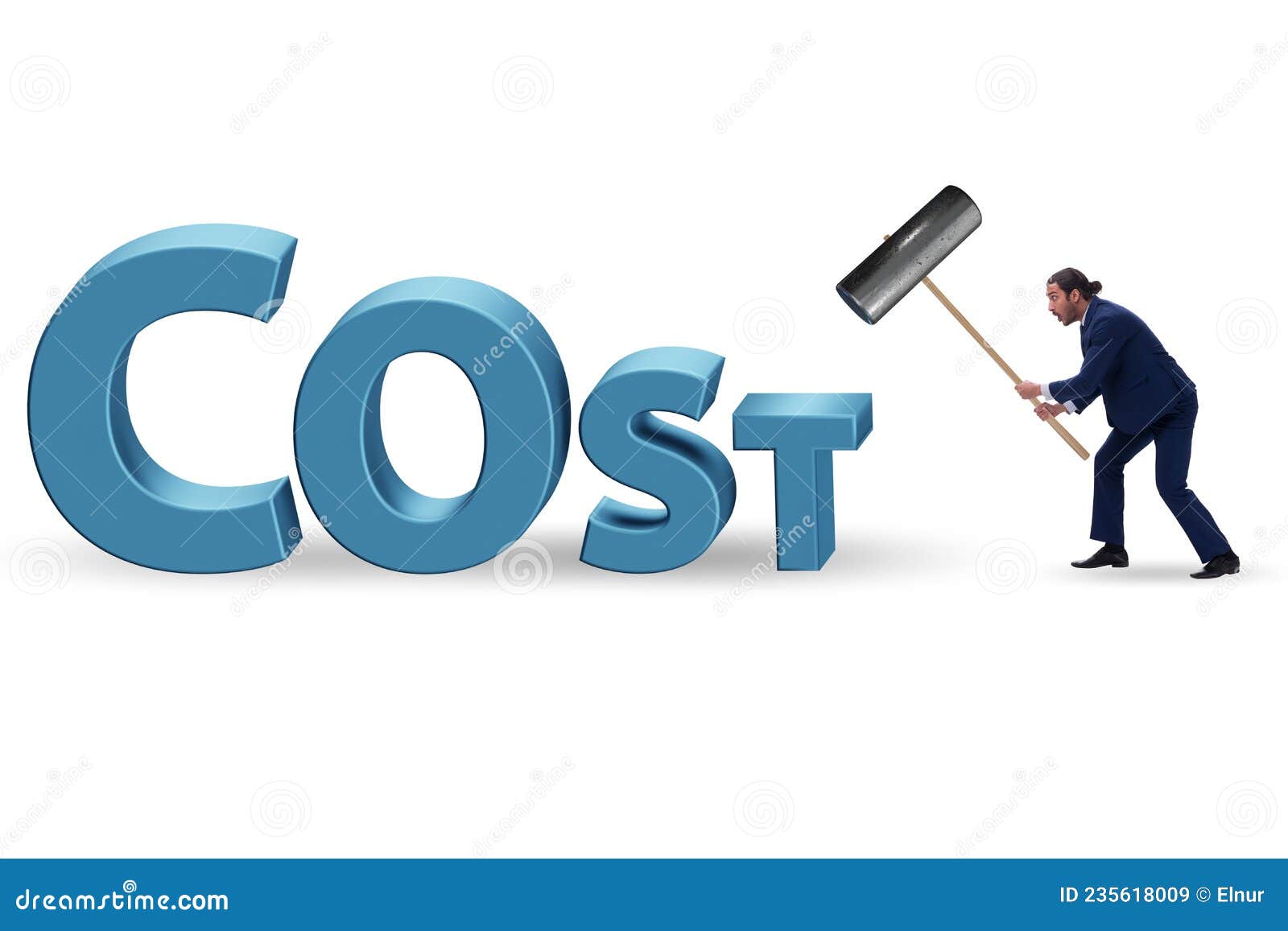 Cost Optimisation Concept with Falling Costs Stock Illustration ...