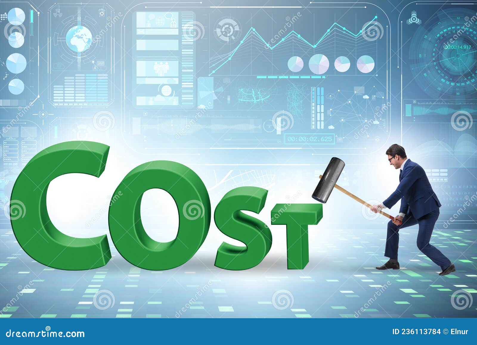 Cost Optimisation Concept with Falling Costs Stock Photo - Image of ...