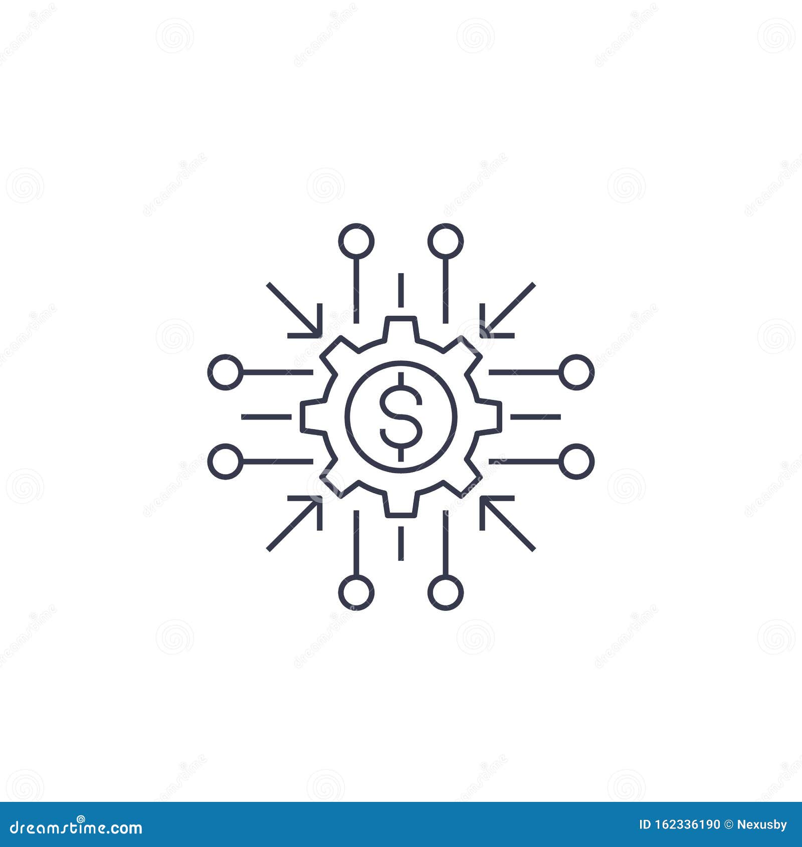 Cost Optimization, Efficiency Icon With Euro Vector Illustration ... Cost Optimization, Efficiency Icon With Euro Vector Illustration ...