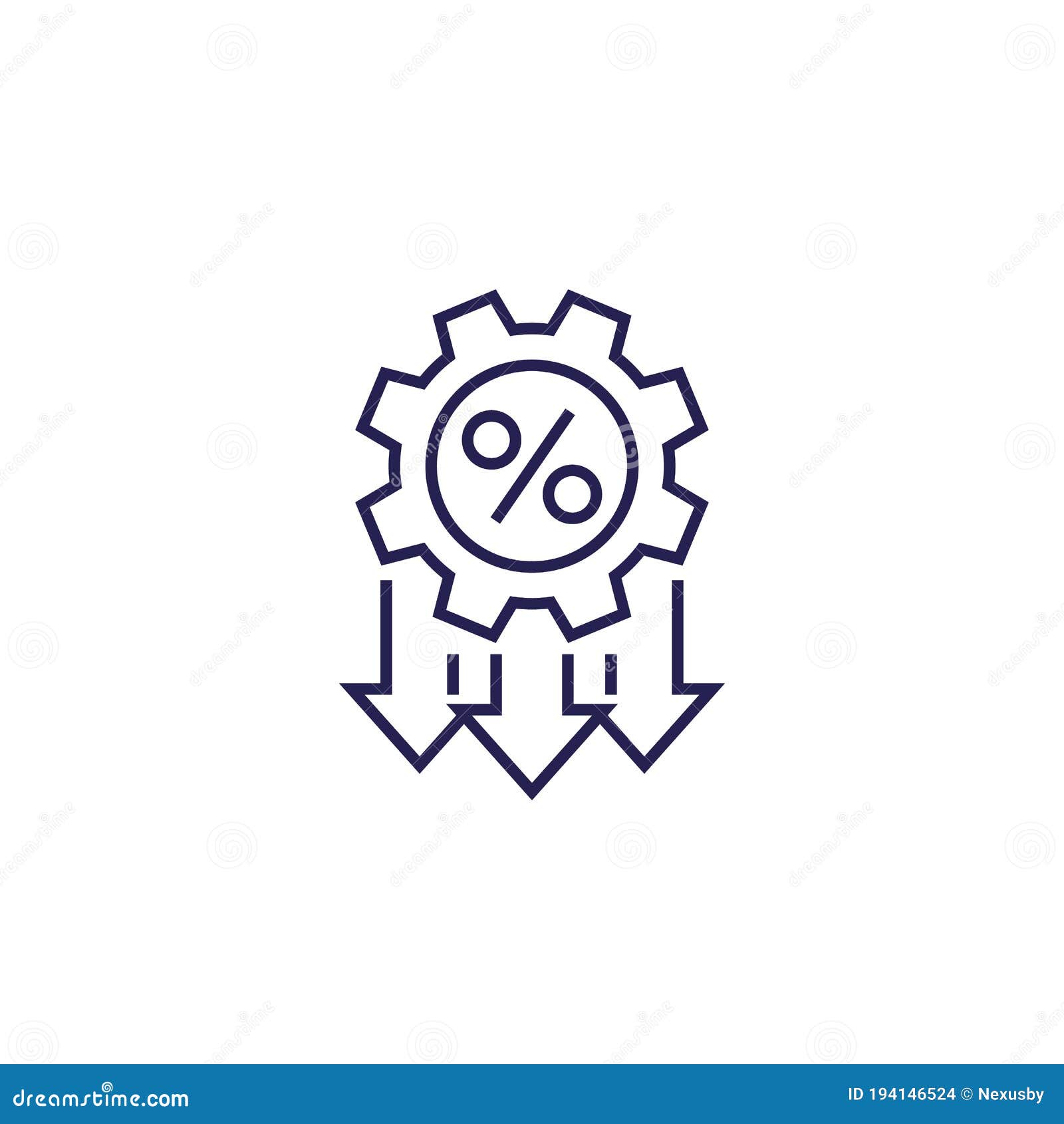 Cost Optimization, Efficiency Line Icon Stock Vector - Illustration of ...