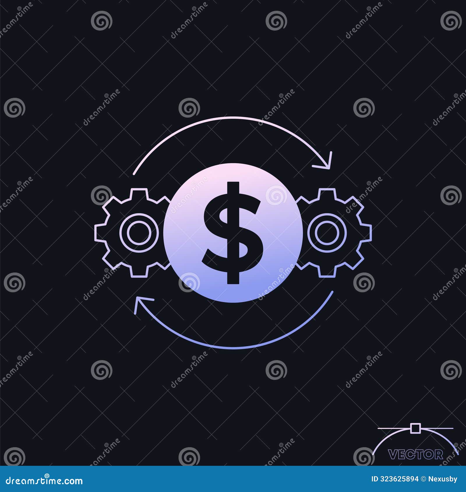 Cost Optimization, Efficiency Icon With Euro Vector Illustration ... Cost Optimization, Efficiency Icon With Euro Vector Illustration ...