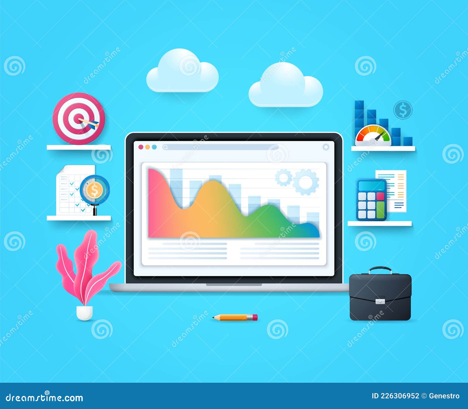 Cost Optimization, Efficiency Icon With Euro Vector Illustration ... Cost Optimization, Efficiency Icon With Euro Vector Illustration ...