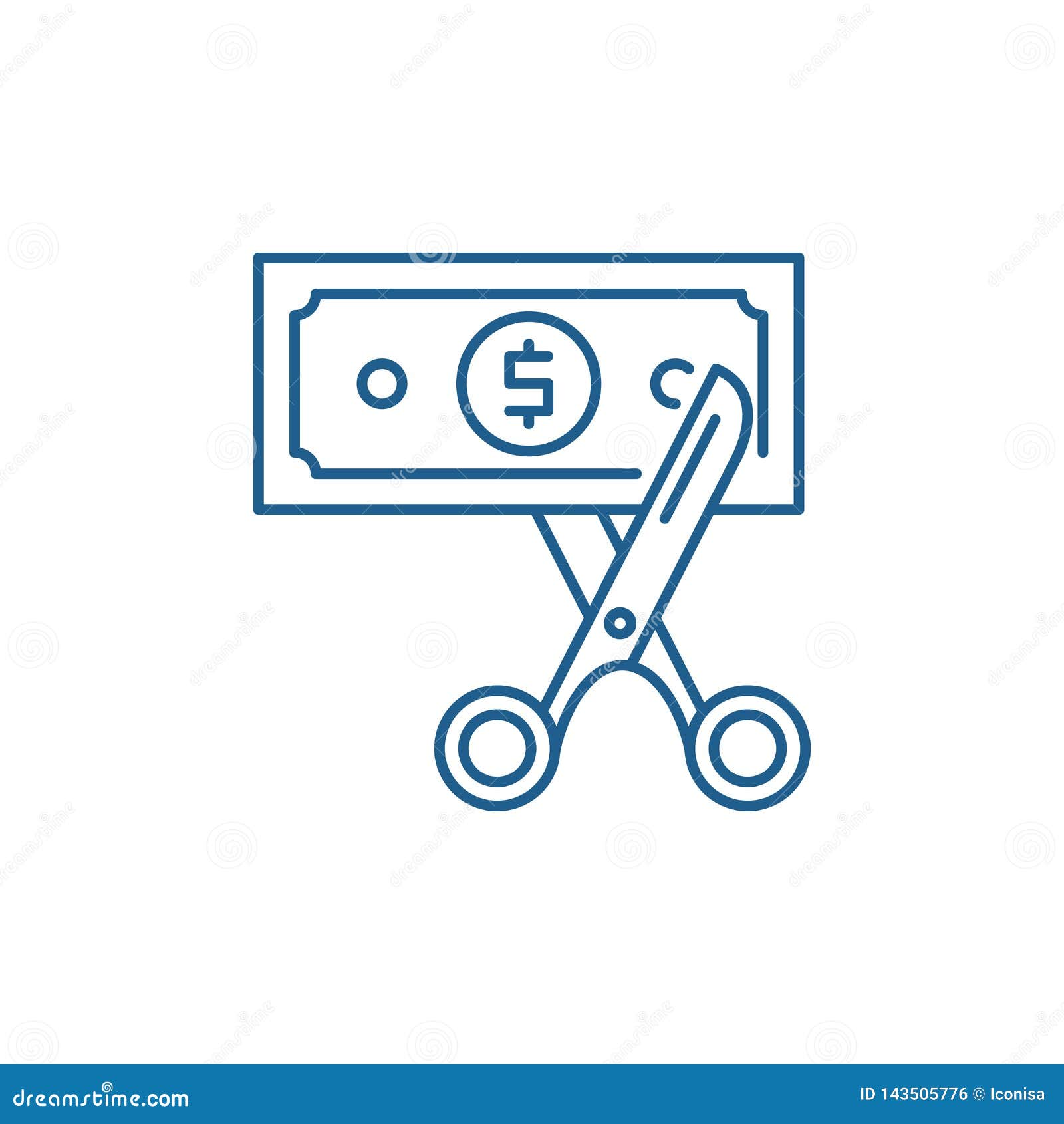 Cost Optimization Line Icon Concept. Cost Optimization Flat Vector ...