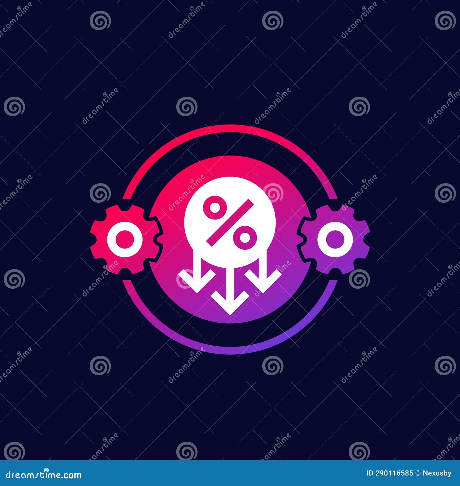Cost Optimization and Reduction Icon, Vector Stock Vector ...