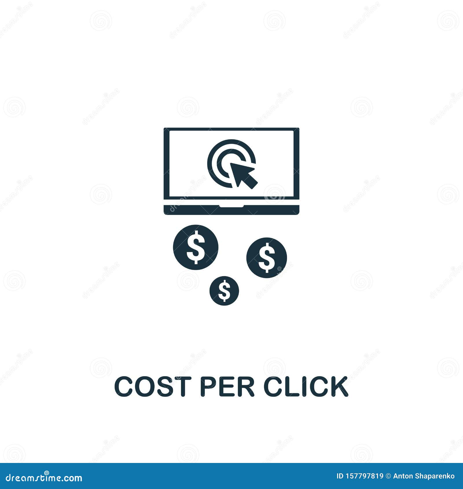 Cost Per Click Icon. Creative Element Design from Content Icons ...
