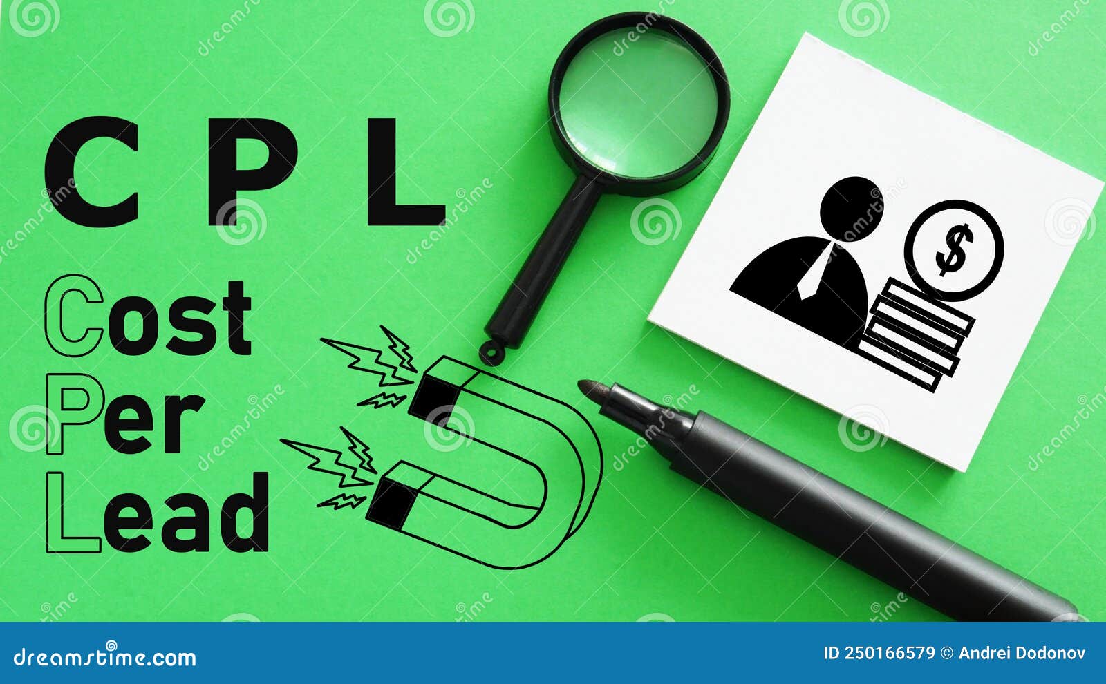 Cost Per Lead CPL is Shown Using the Text Stock Image - Image of click ...