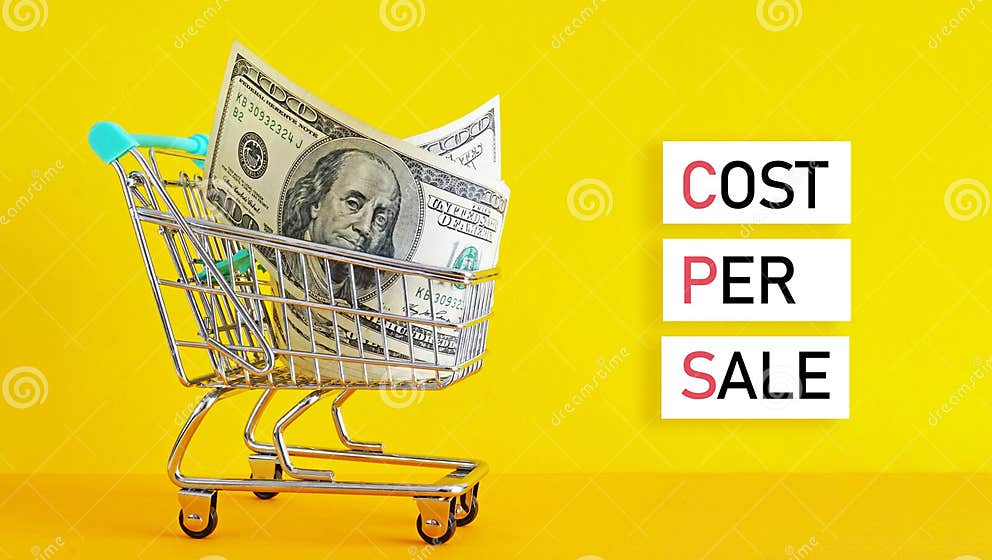 Cost Per Sale CPS is Shown Using the Text Stock Photo - Image of ...