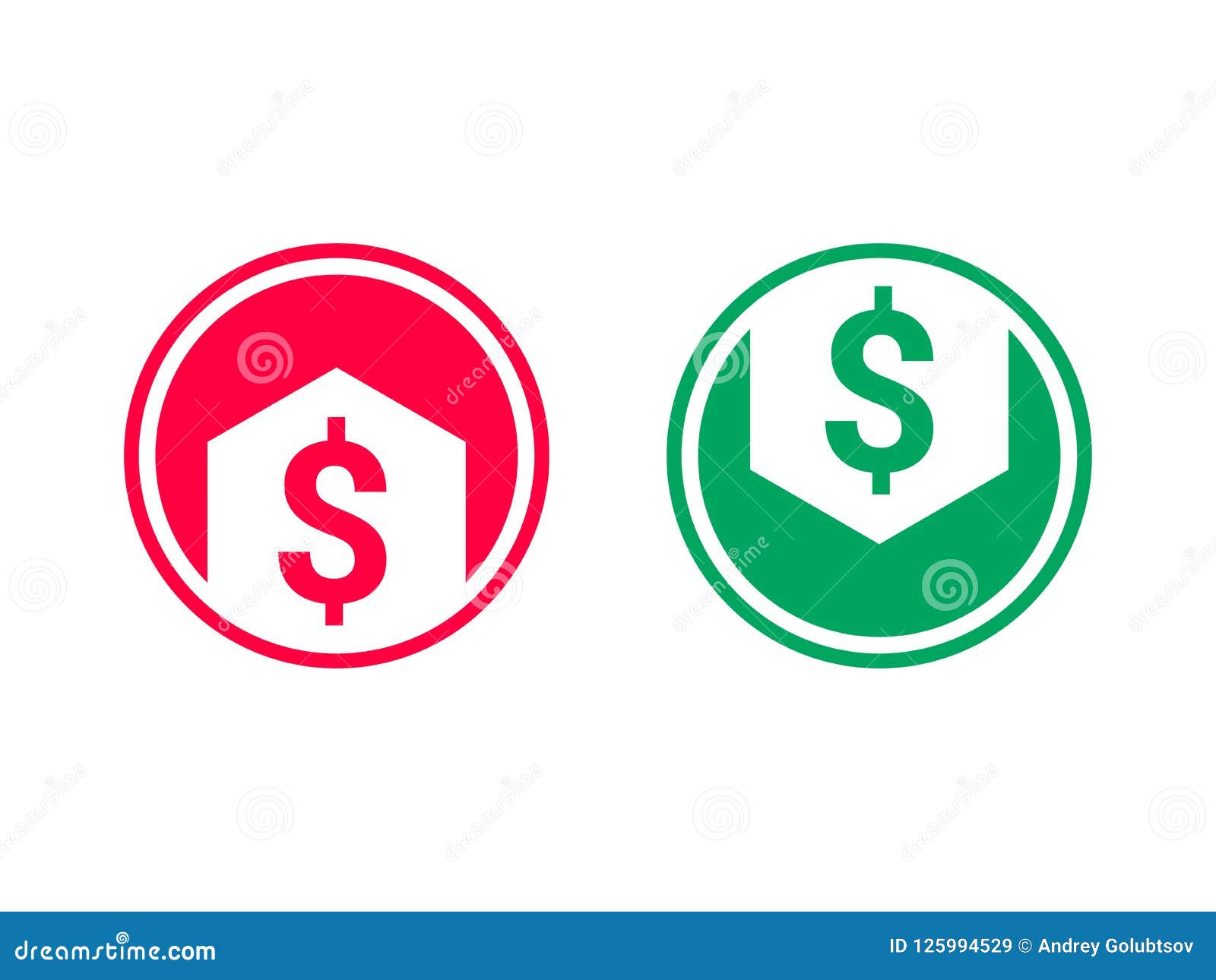 Cost Price Decrease Grow Vector Arrow Dollar Icon Stock Vector ...