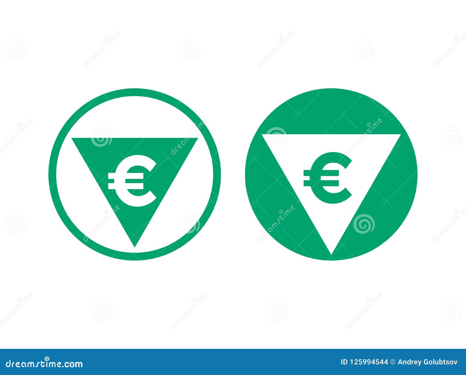 Cost Price Euro Decrease and Grow Vector Icon Stock Vector ...