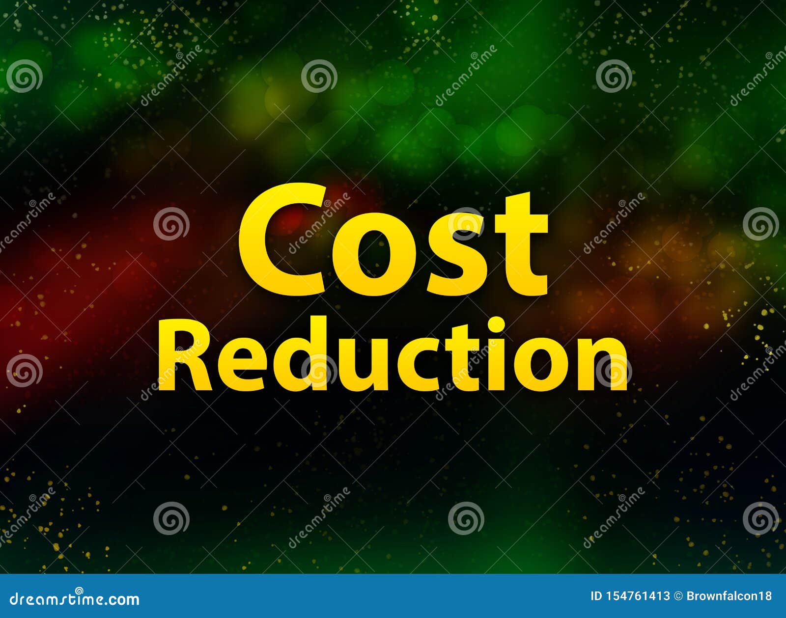 Cost Reduction Abstract Bokeh Dark Background Stock Illustration ...